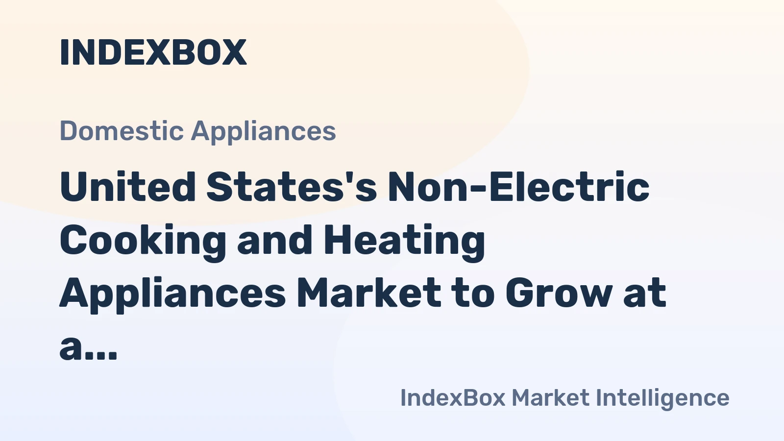 United States's Non-Electric Cooking and Heating Appliances Market to Grow at a CAGR of +1.2%, Reaching $3.3B by 2035