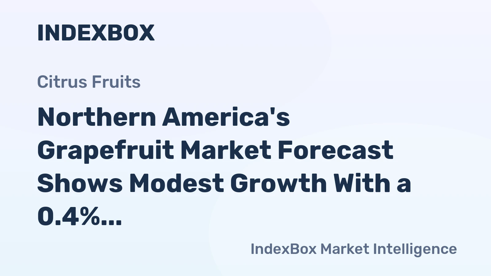 Northern America's Grapefruit Market Forecast Shows Modest Growth With a 0.4% Volume CAGR