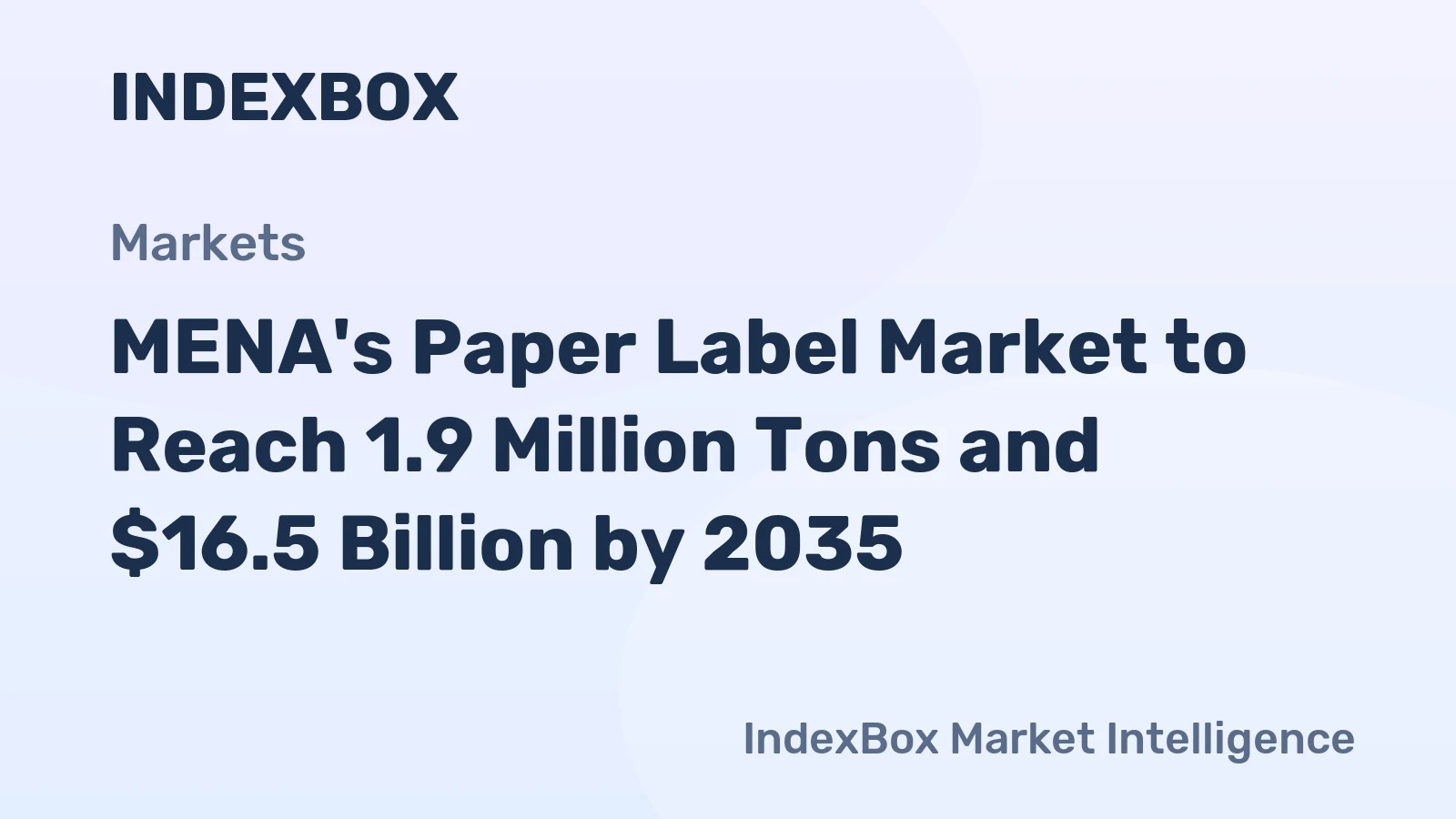 MENA's Paper Label Market to Reach 1.9 Million Tons and $16.5 Billion by 2035