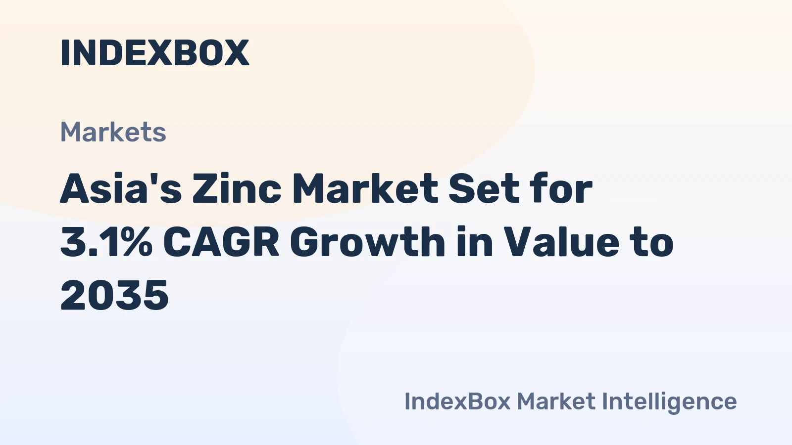 Asia's Zinc Market Set for 3.1% CAGR Growth in Value to 2035