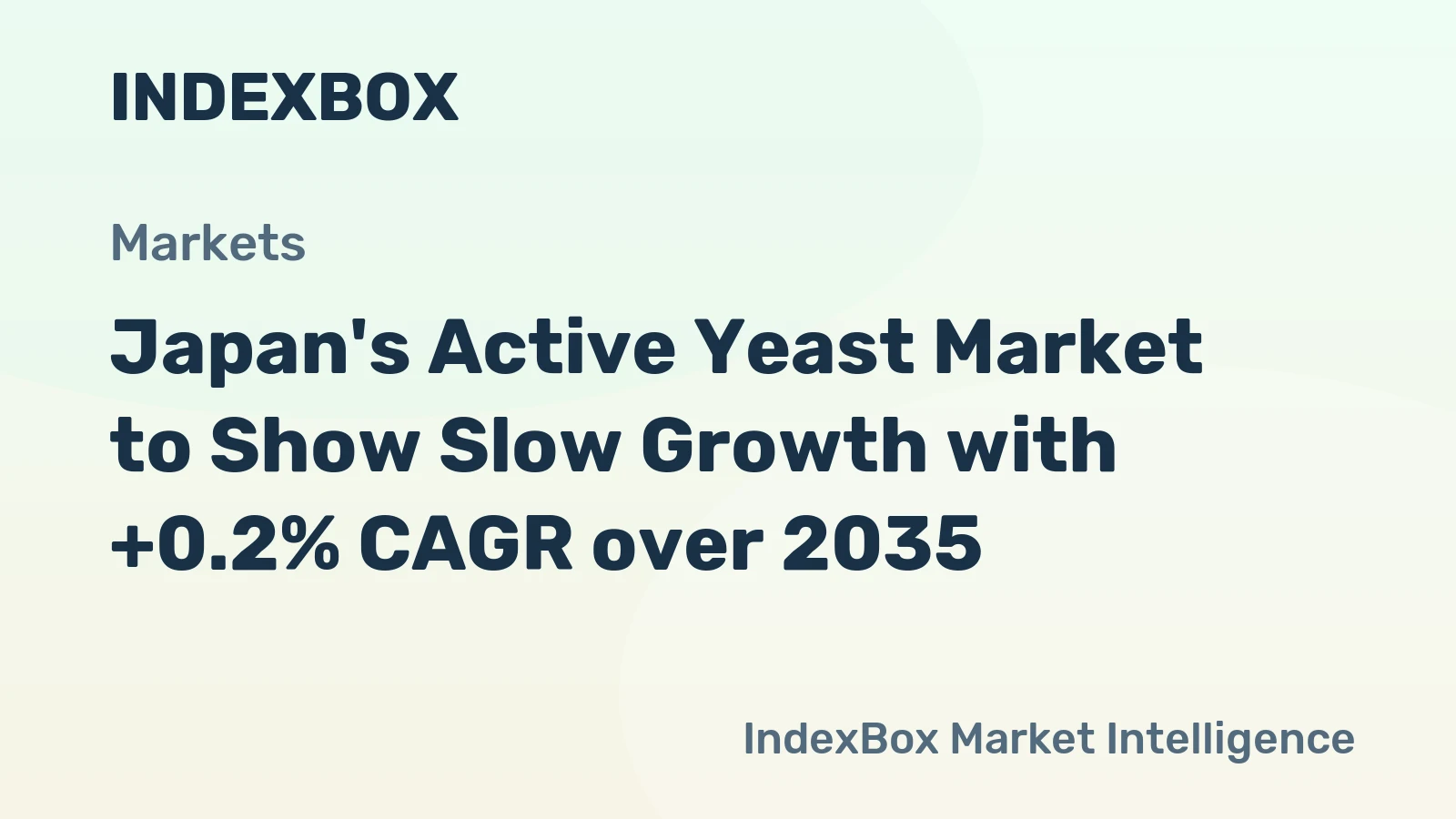 Japan's Active Yeast Market to Show Slow Growth with +0.2% CAGR over 2035