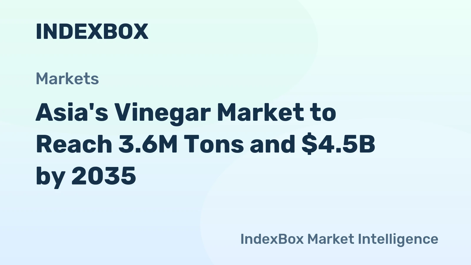 Asia's Vinegar Market to Reach 3.6M Tons and $4.5B by 2035