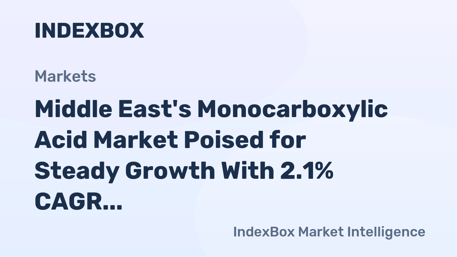 Middle East's Monocarboxylic Acid Market Poised for Steady Growth With 2.1% CAGR Through 2035