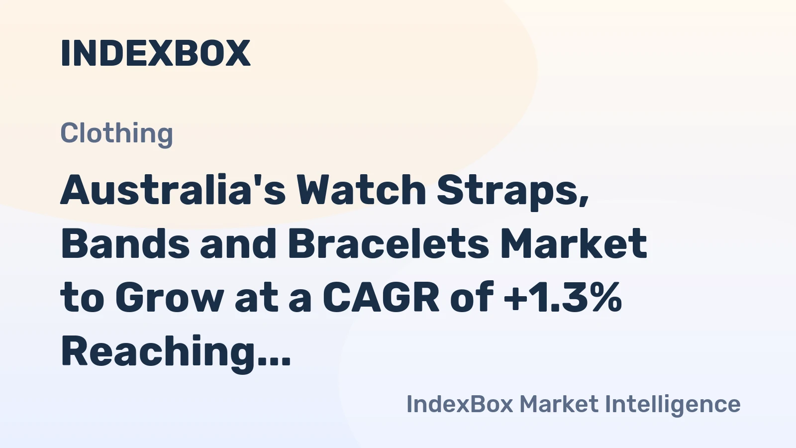 Australia's Watch Straps, Bands and Bracelets Market to Grow at a CAGR of +1.3% Reaching $1B by 2035