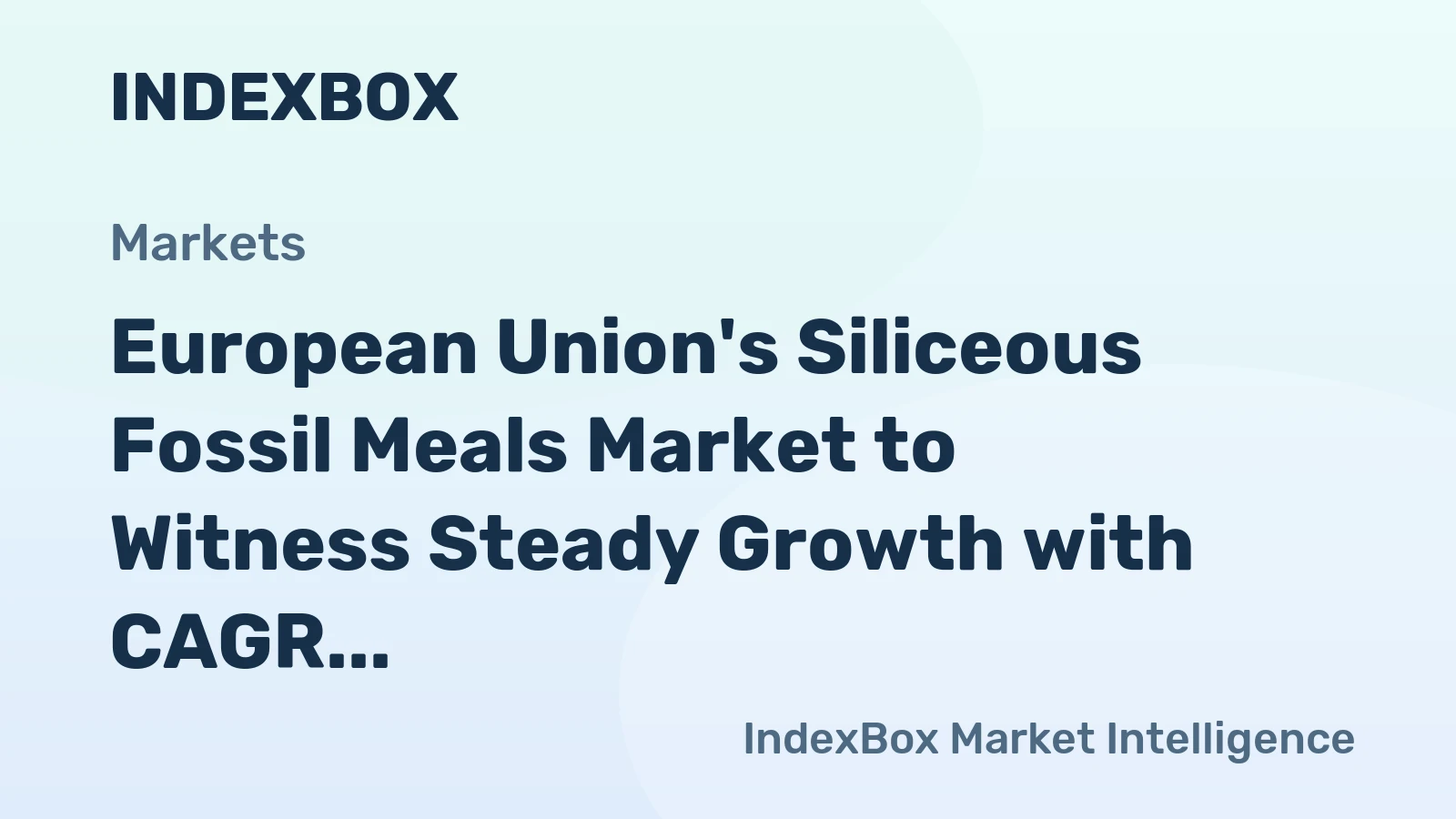 European Union's Siliceous Fossil Meals Market to Witness Steady Growth with CAGR of +0.5% by 2035