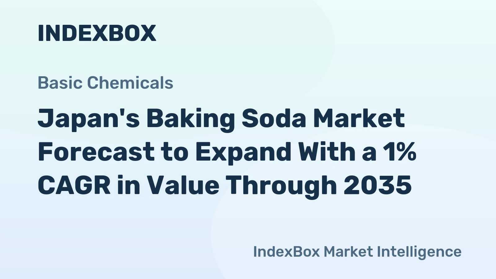 Japan's Baking Soda Market Forecast to Expand With a 1% CAGR in Value Through 2035