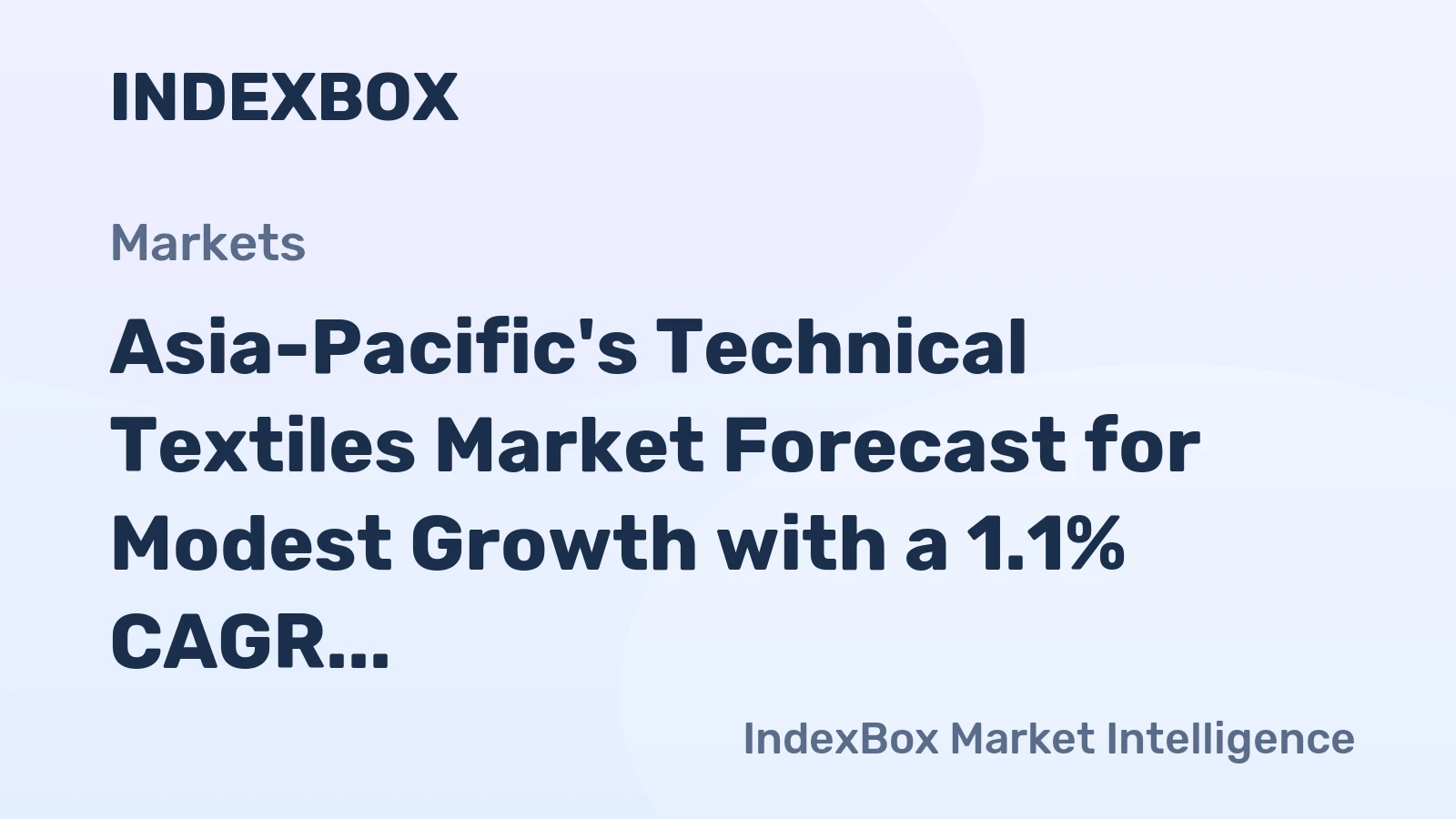 Asia-Pacific's Technical Textiles Market Forecast for Modest Growth with a 1.1% CAGR Through 2035