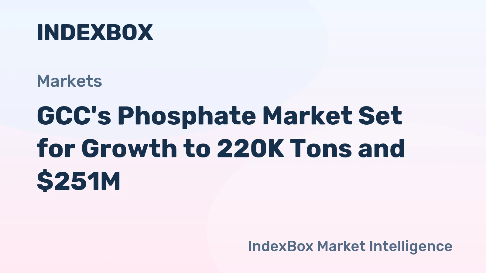 GCC's Phosphate Market Set for Growth to 220K Tons and $251M
