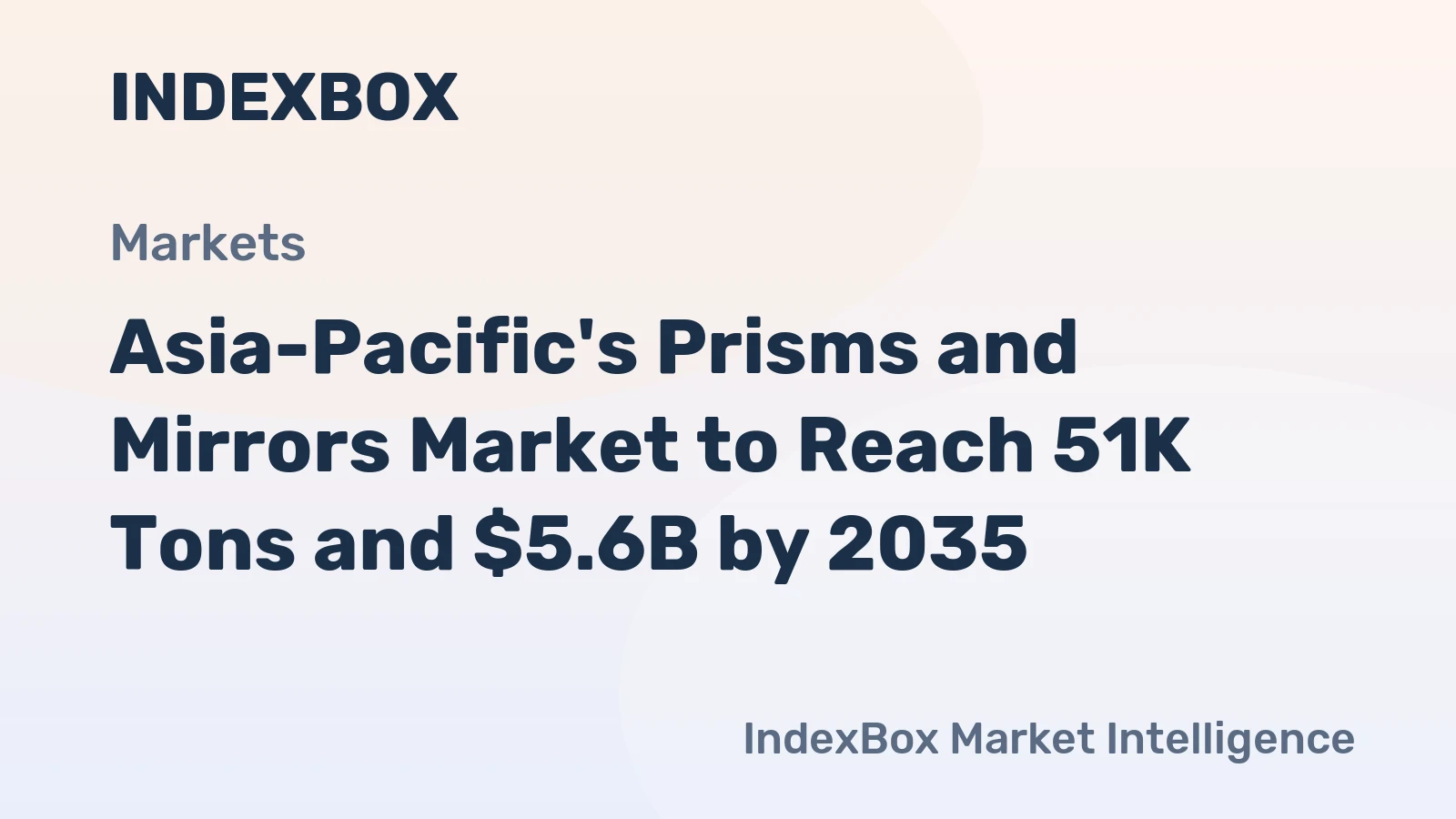 Asia-Pacific's Prisms and Mirrors Market to Reach 51K Tons and $5.6B by 2035
