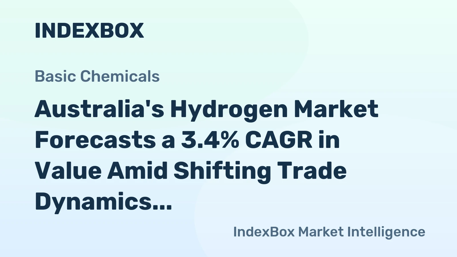 Australia's Hydrogen Market Forecasts a 3.4% CAGR in Value Amid Shifting Trade Dynamics