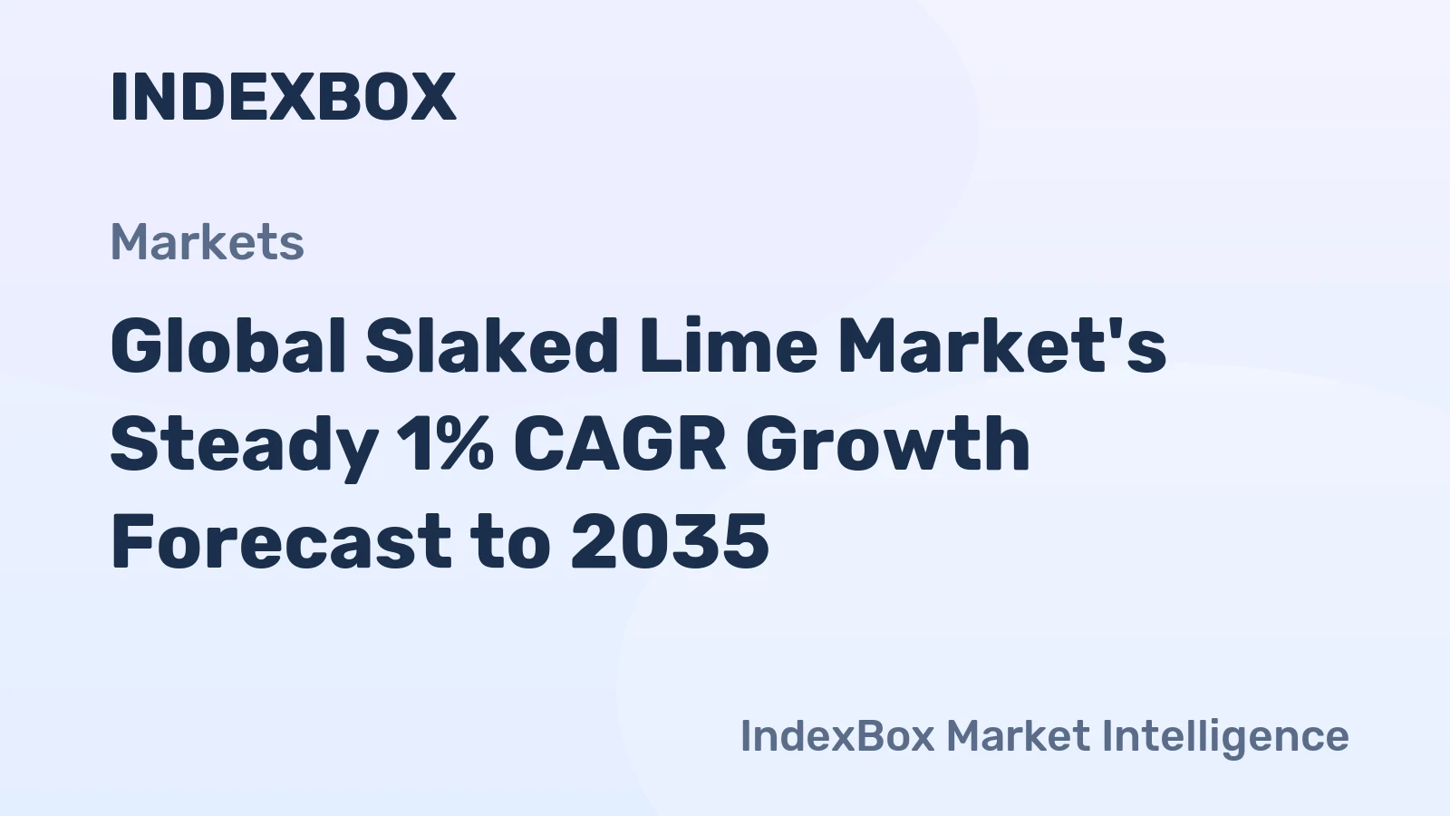 Global Slaked Lime Market's Steady 1% CAGR Growth Forecast to 2035
