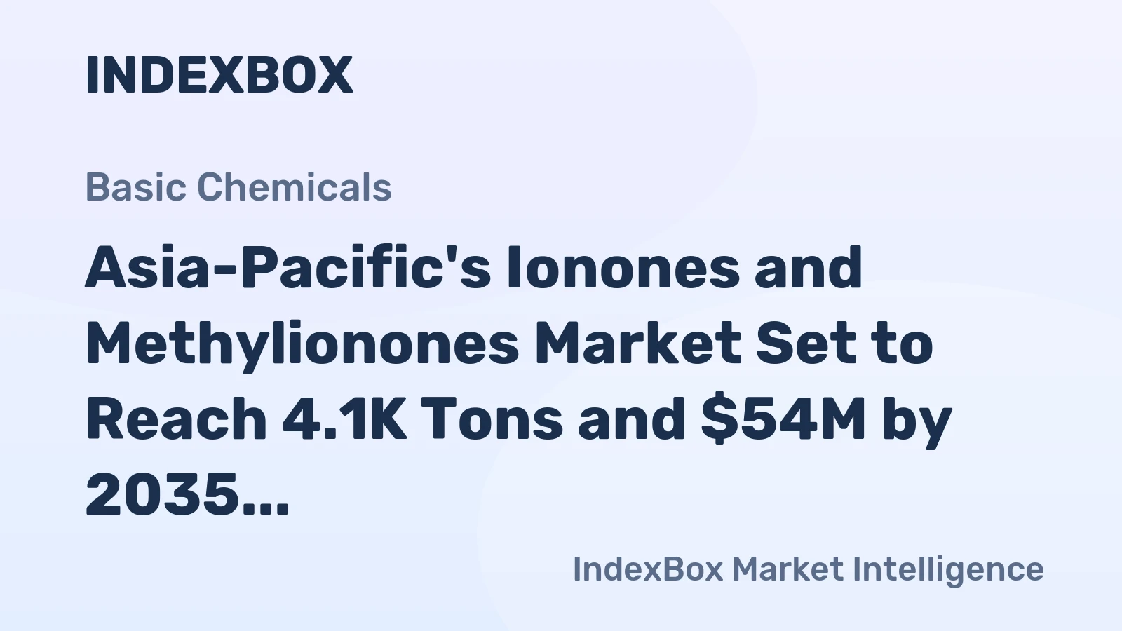 Asia-Pacific's Ionones and Methylionones Market Set to Reach 4.1K Tons and $54M by 2035