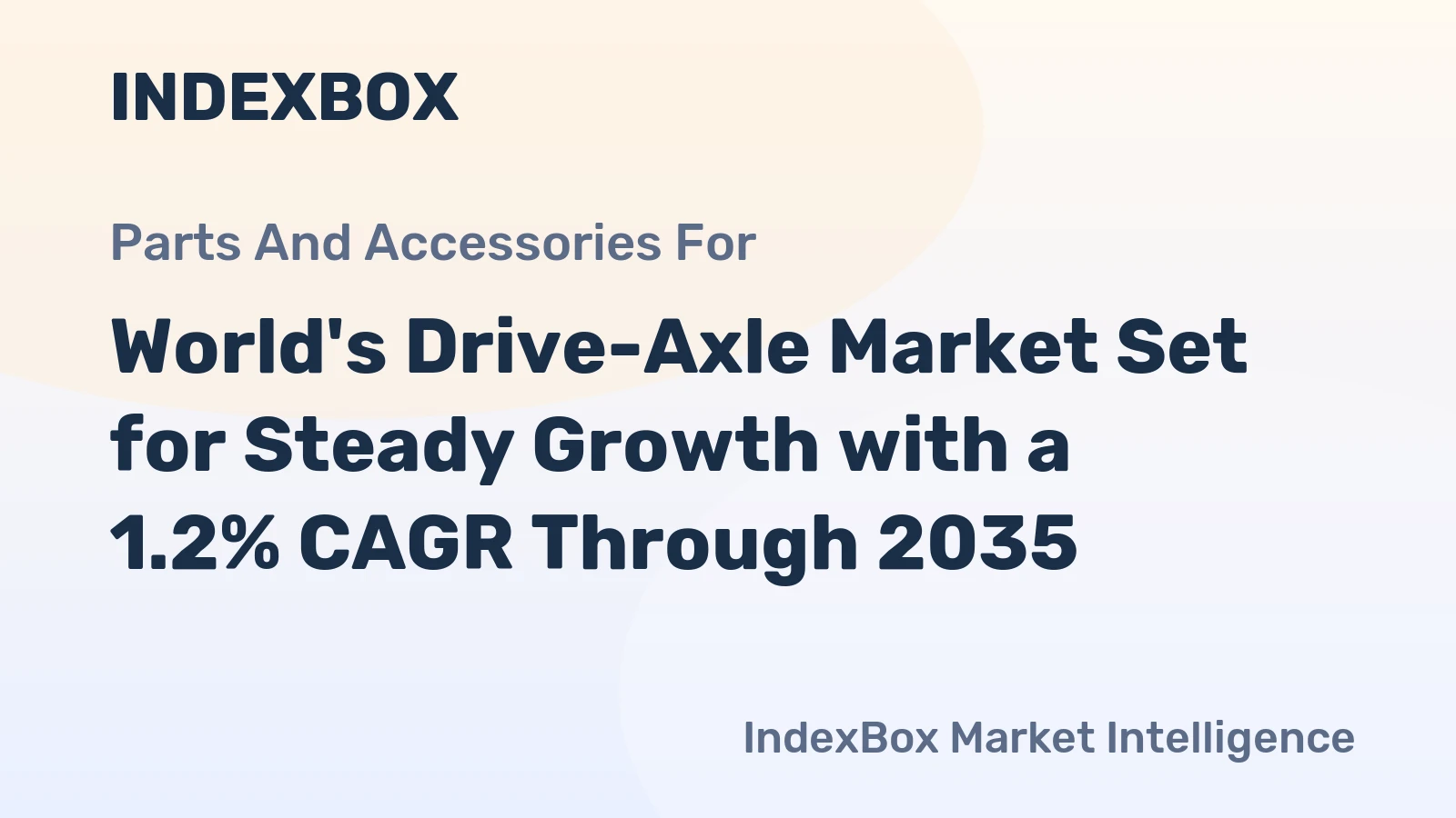 World's Drive-Axle Market Set for Steady Growth with a 1.2% CAGR Through 2035