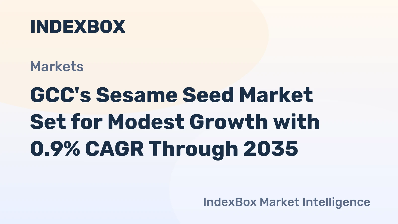 GCC's Sesame Seed Market Set for Modest Growth with 0.9% CAGR Through 2035
