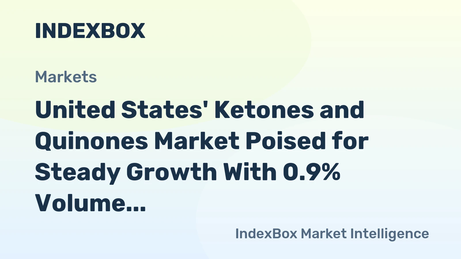 United States' Ketones and Quinones Market Poised for Steady Growth With 0.9% Volume CAGR Through 2035