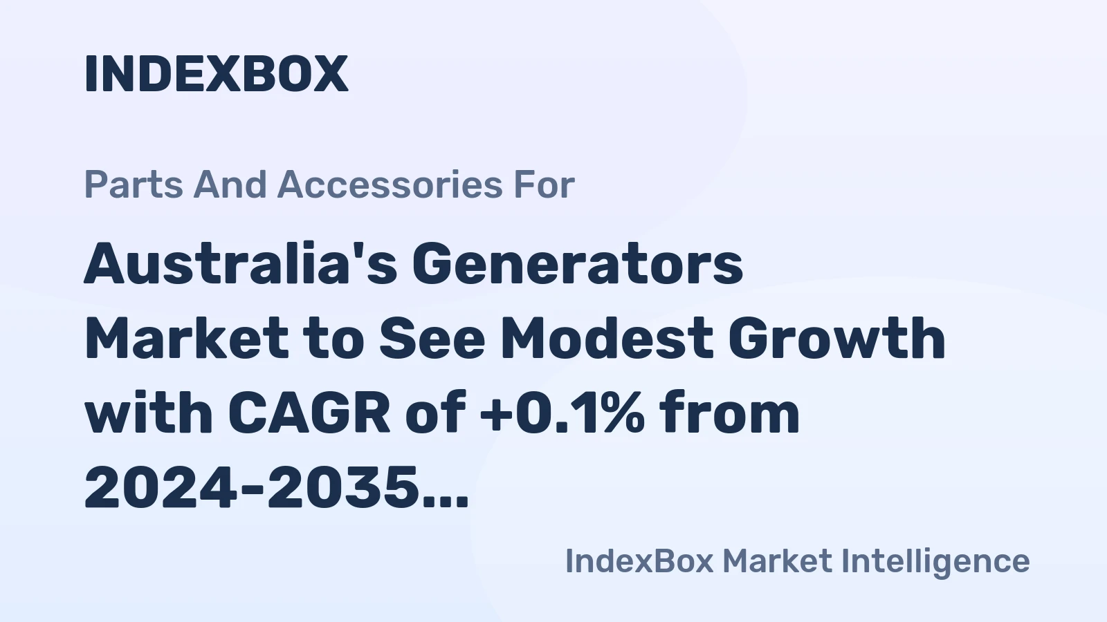 Australia's Generators Market to See Modest Growth with CAGR of +0.1% from 2024-2035