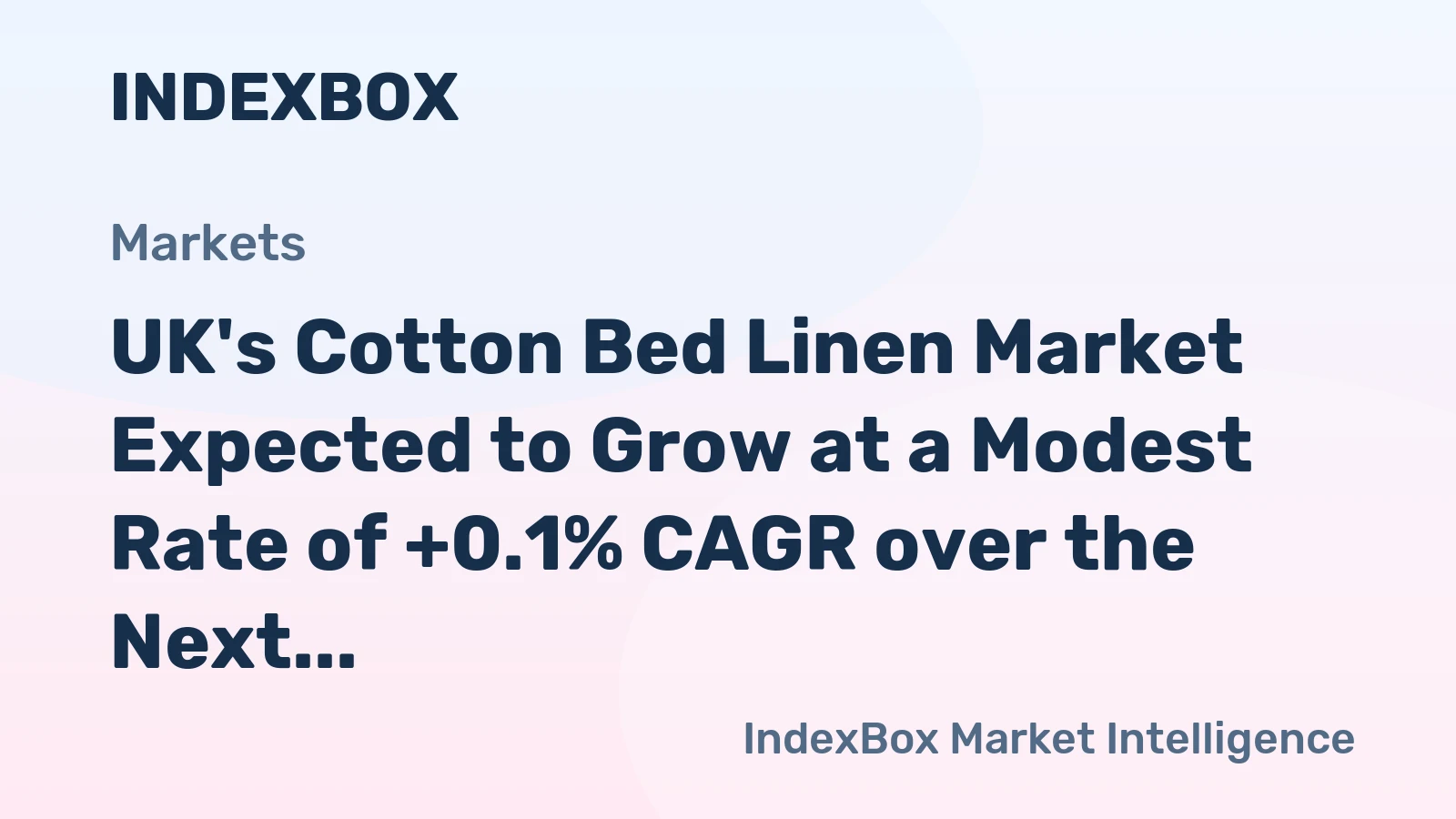 UK's Cotton Bed Linen Market Expected to Grow at a Modest Rate of +0.1% CAGR over the Next Decade