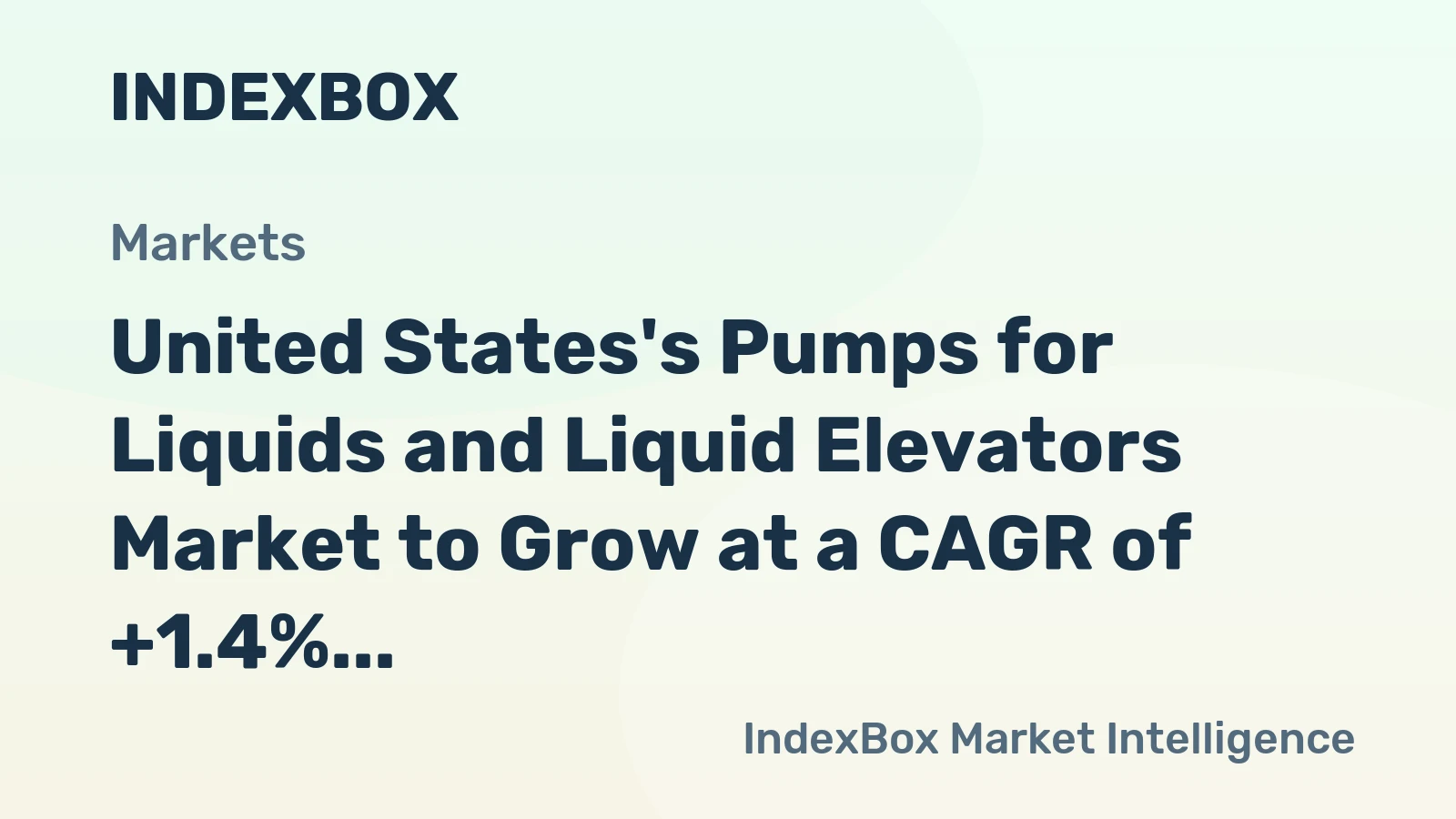 United States's Pumps for Liquids and Liquid Elevators Market to Grow at a CAGR of +1.4% from 2024 to 2035