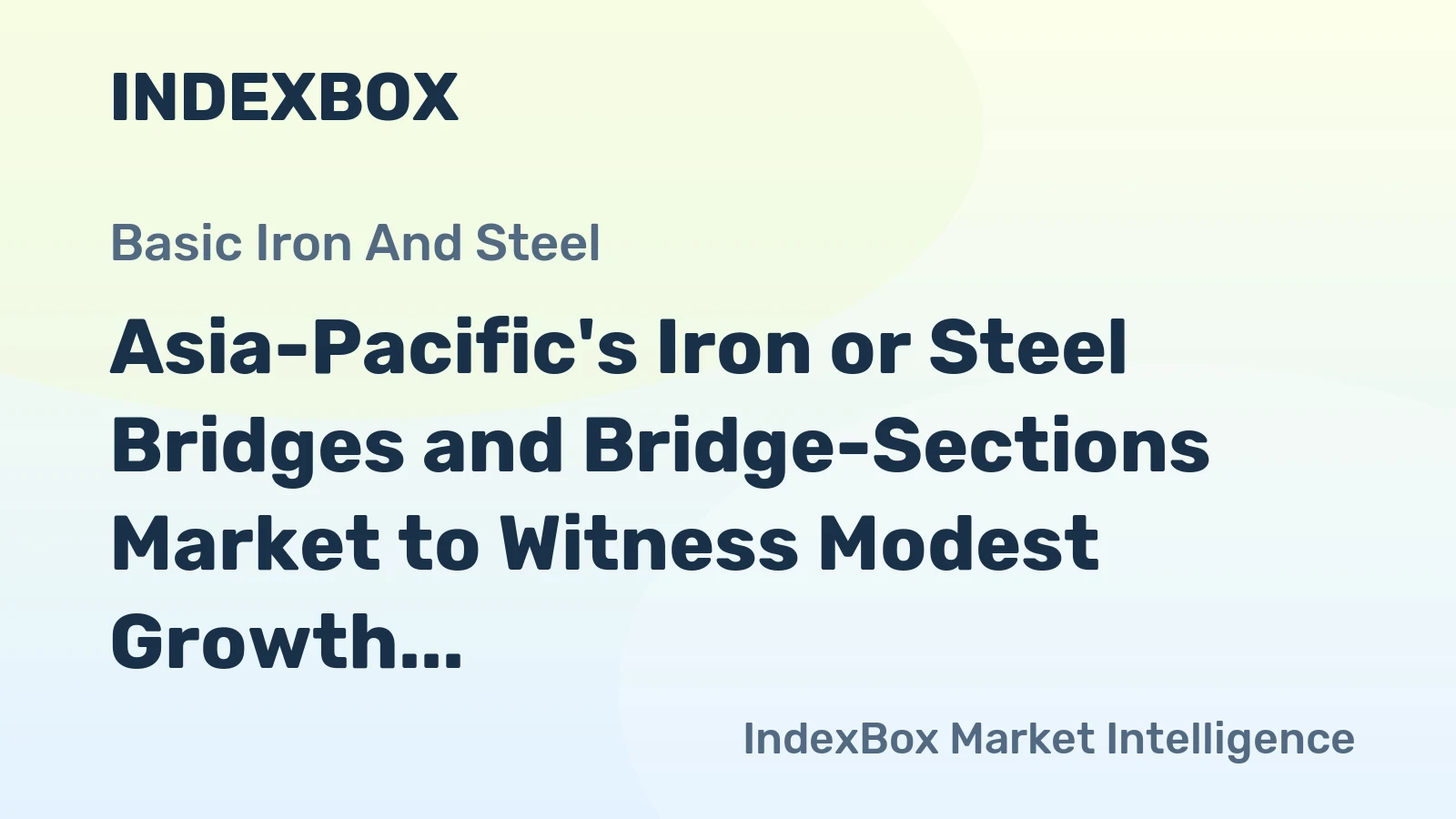 Asia-Pacific's Iron or Steel Bridges and Bridge-Sections Market to Witness Modest Growth with +1.0% CAGR through 2035