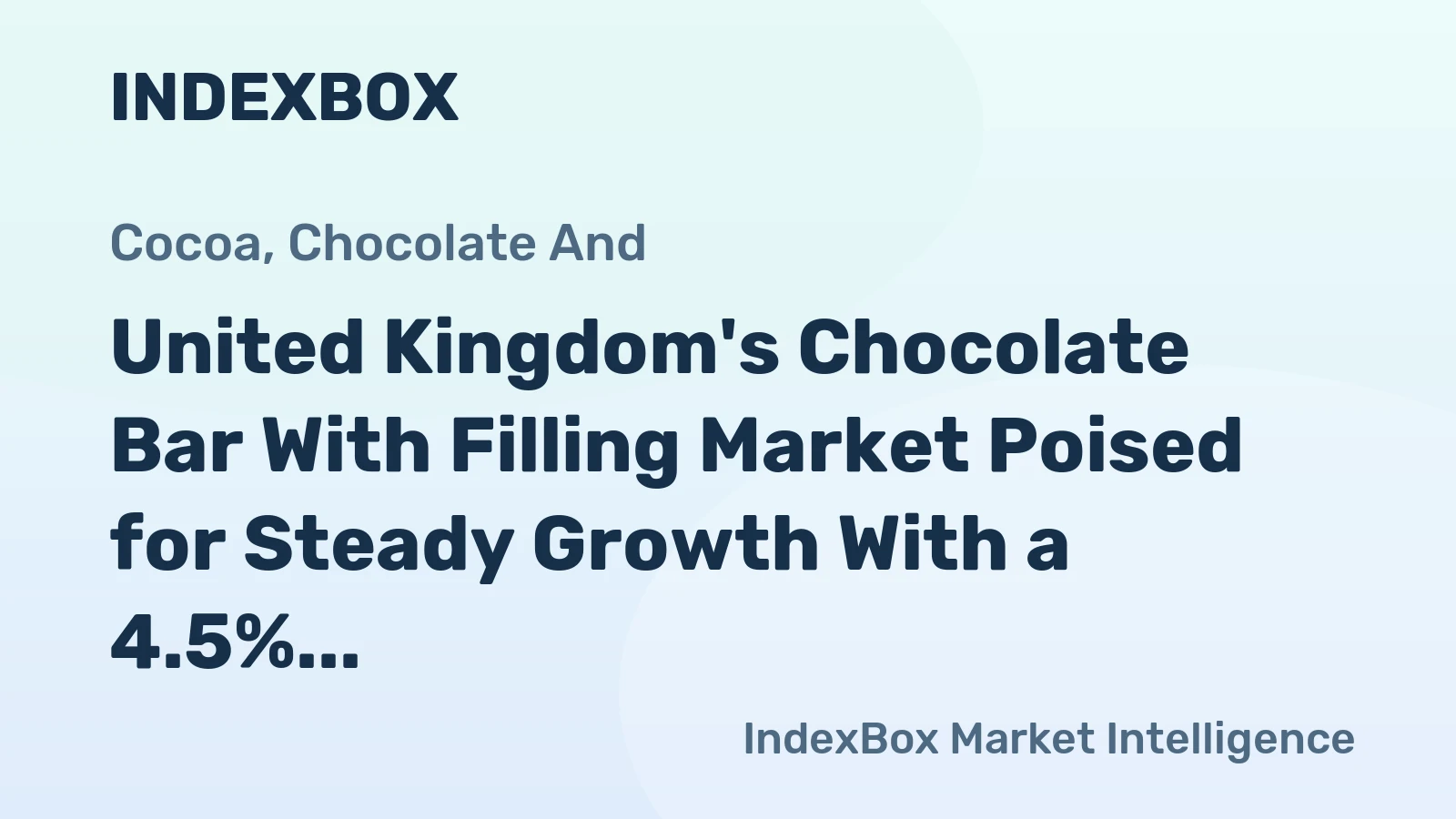 United Kingdom's Chocolate Bar With Filling Market Poised for Steady Growth With a 4.5% CAGR in Value