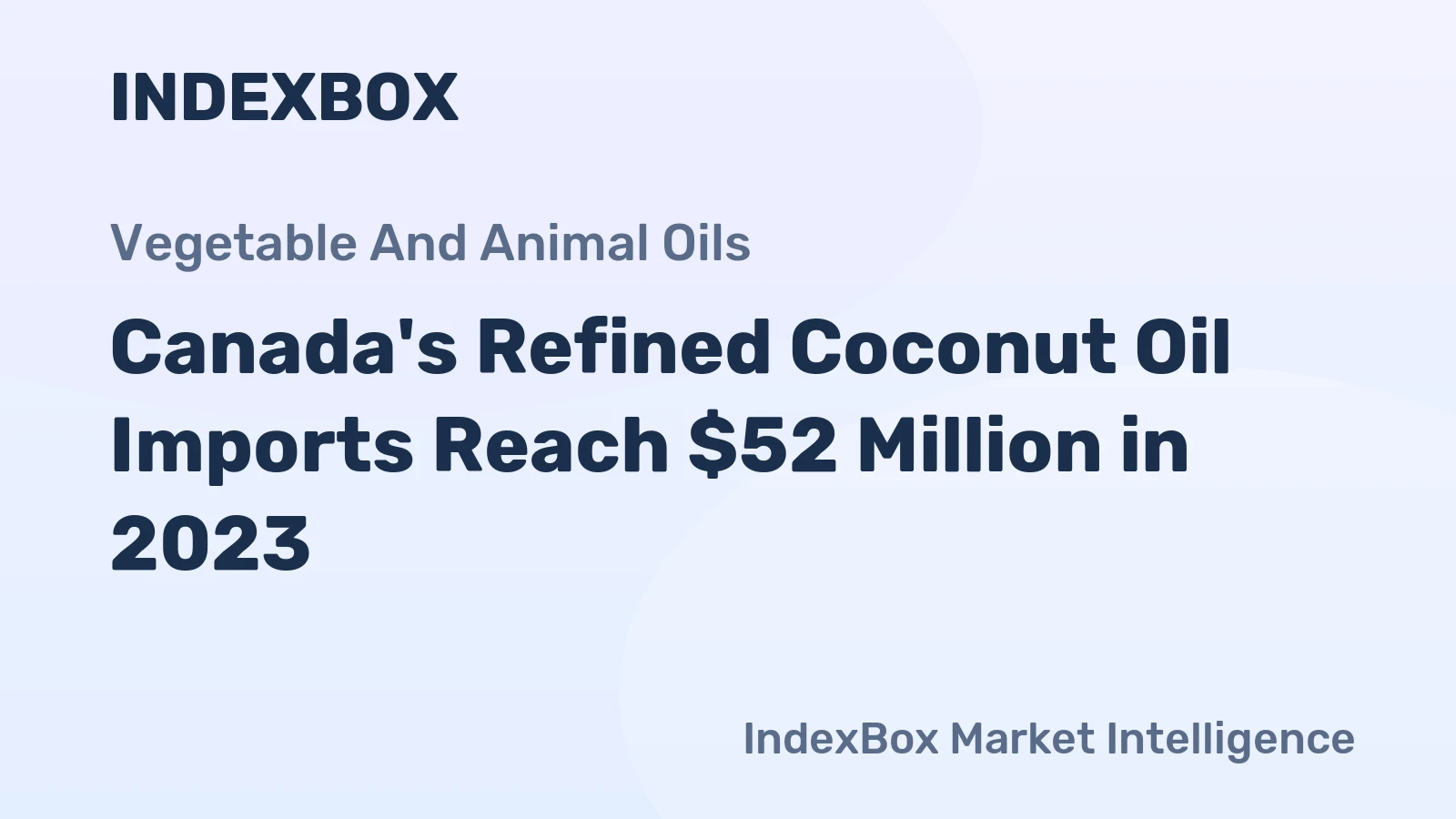 Canada's Refined Coconut Oil Imports Reach $52 Million in 2023