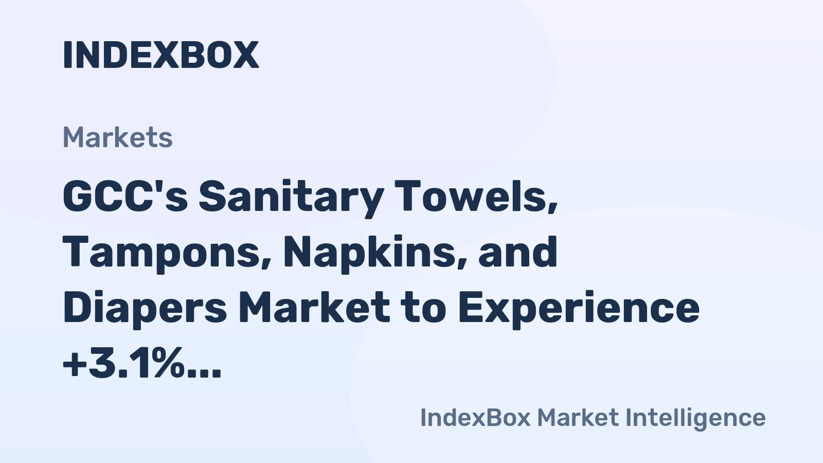 GCC's Sanitary Towels, Tampons, Napkins, and Diapers Market to Experience +3.1% CAGR Growth Through 2035