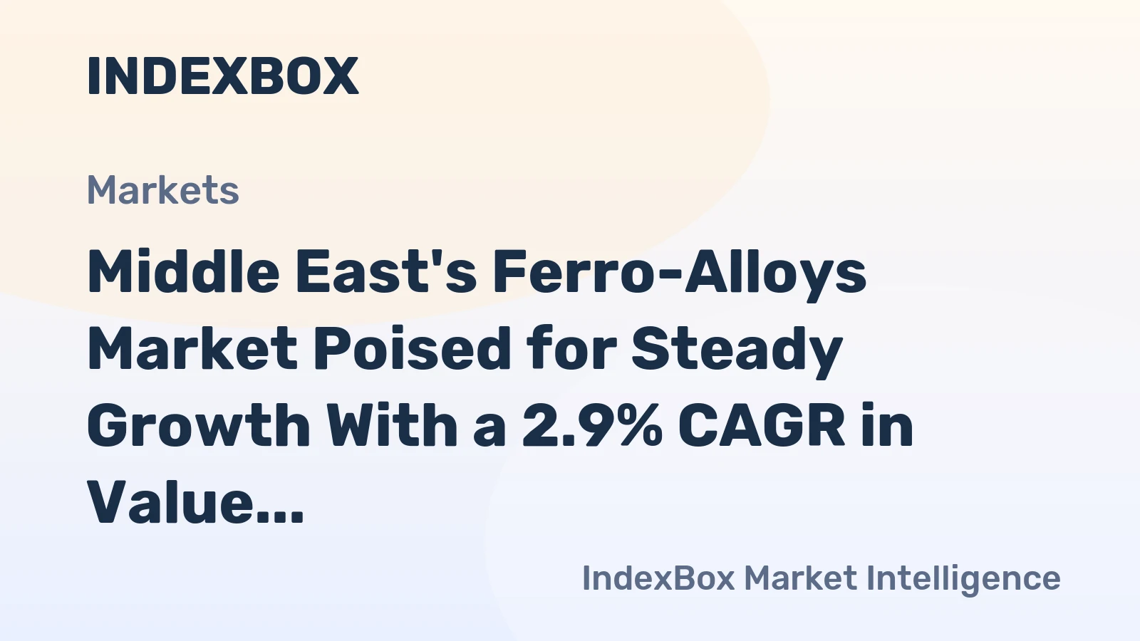 Middle East's Ferro-Alloys Market Poised for Steady Growth With a 2.9% CAGR in Value Through 2035