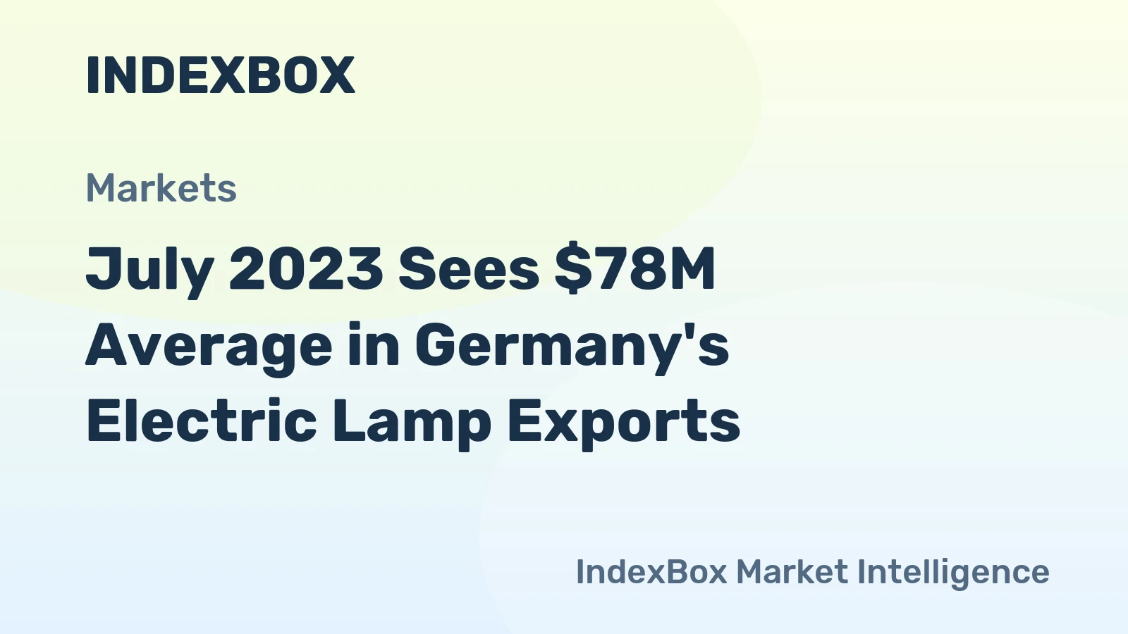 July 2023 Sees $78M Average in Germany's Electric Lamp Exports