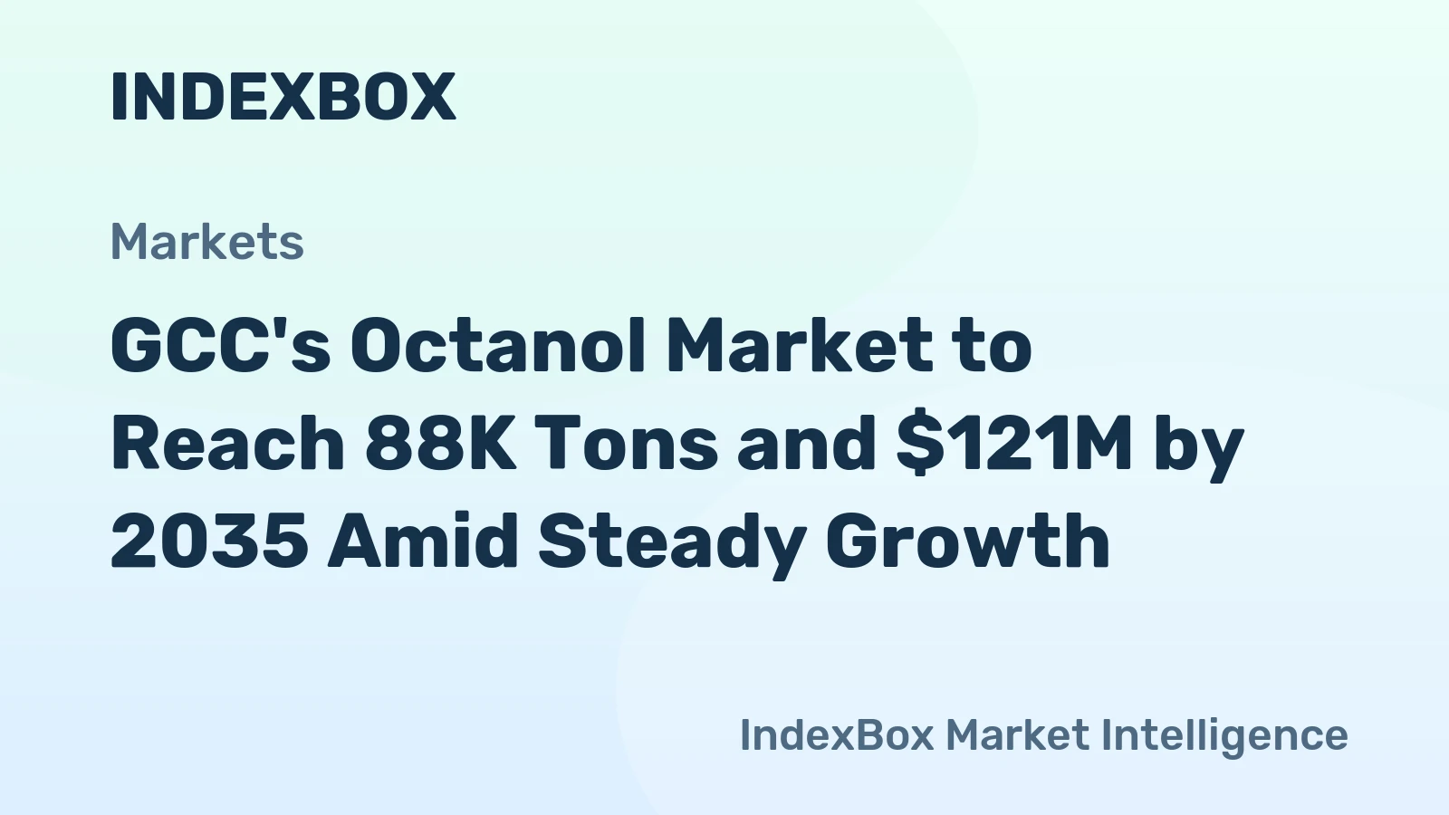 GCC's Octanol Market to Reach 88K Tons and $121M by 2035 Amid Steady Growth