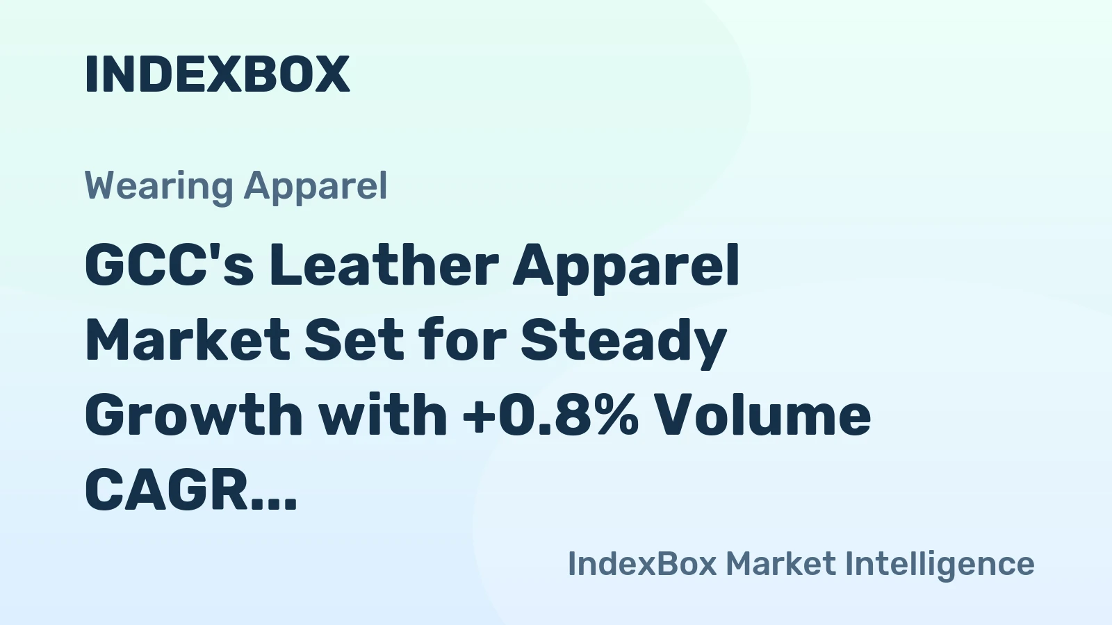 GCC's Leather Apparel Market Set for Steady Growth with +0.8% Volume CAGR