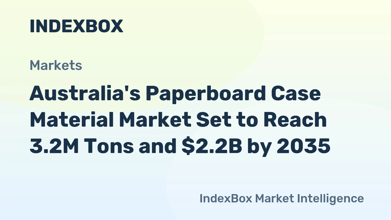 Australia's Paperboard Case Material Market Set to Reach 3.2M Tons and $2.2B by 2035