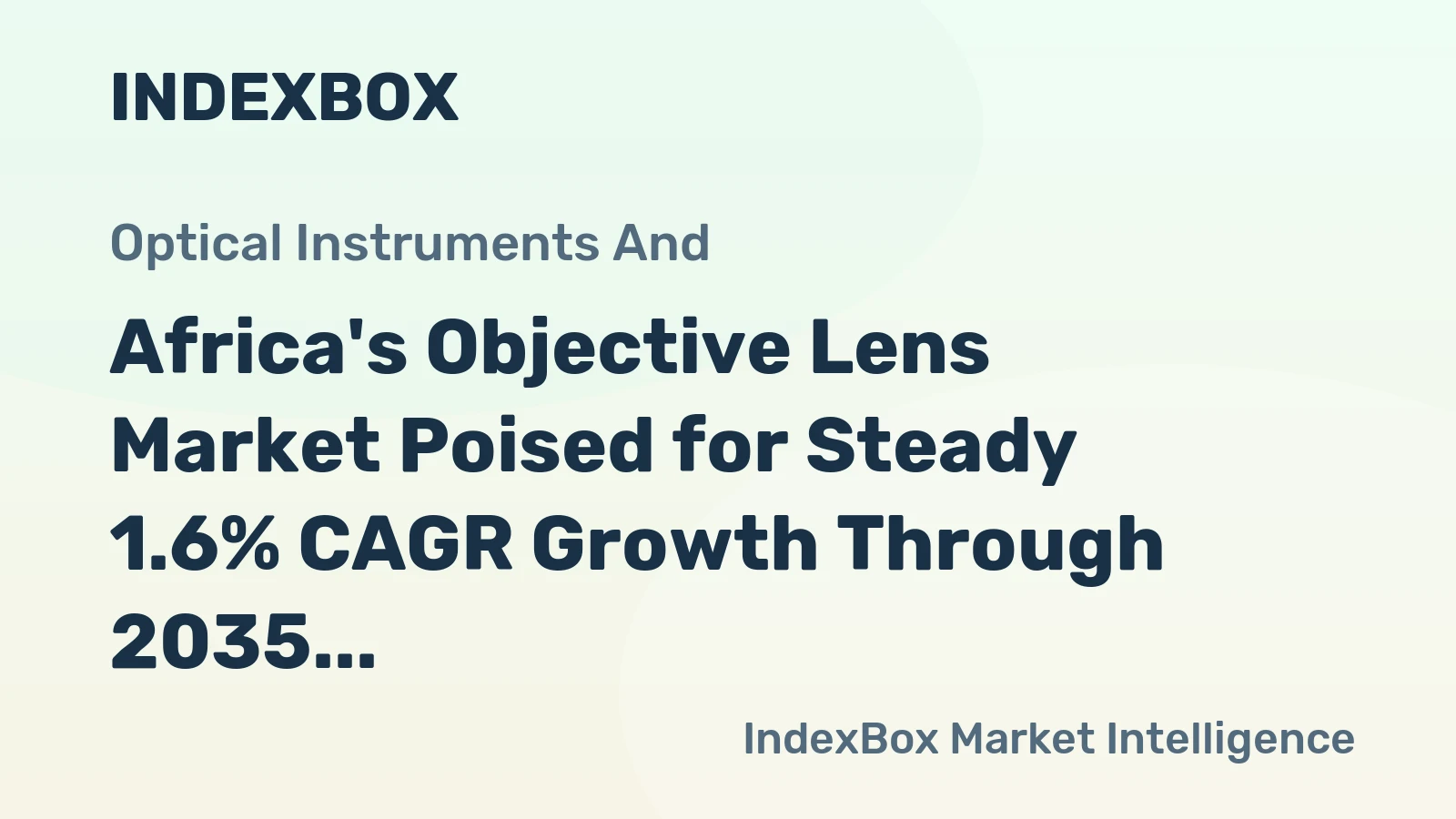 Africa's Objective Lens Market Poised for Steady 1.6% CAGR Growth Through 2035