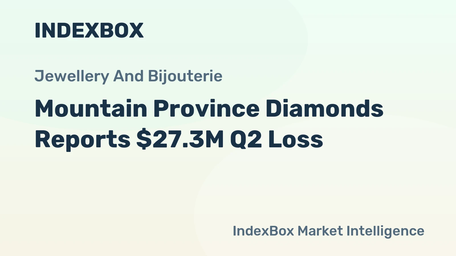 Mountain Province Diamonds Reports $27.3M Q2 Loss