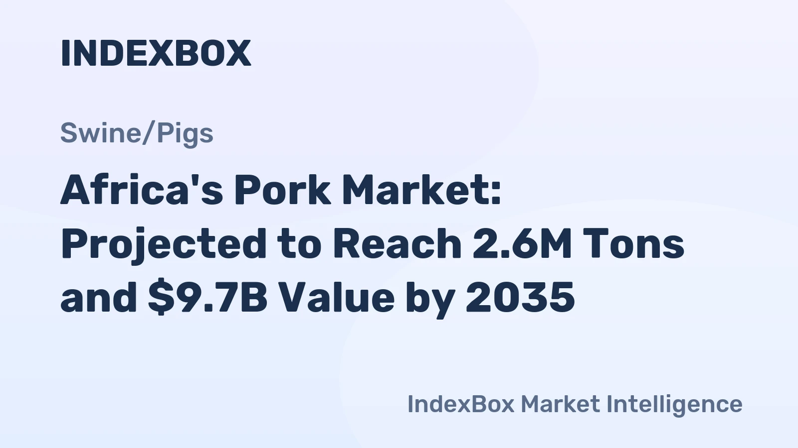 Africa's Pork Market: Projected to Reach 2.6M Tons and $9.7B Value by 2035