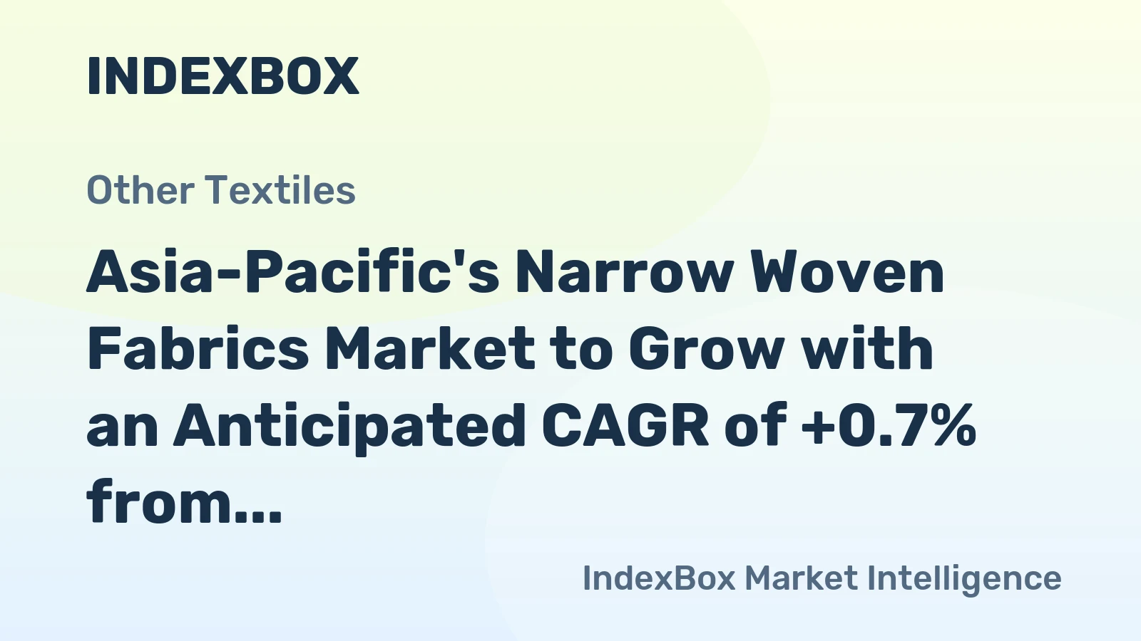 Asia-Pacific's Narrow Woven Fabrics Market to Grow with an Anticipated CAGR of +0.7% from 2024 to 2035