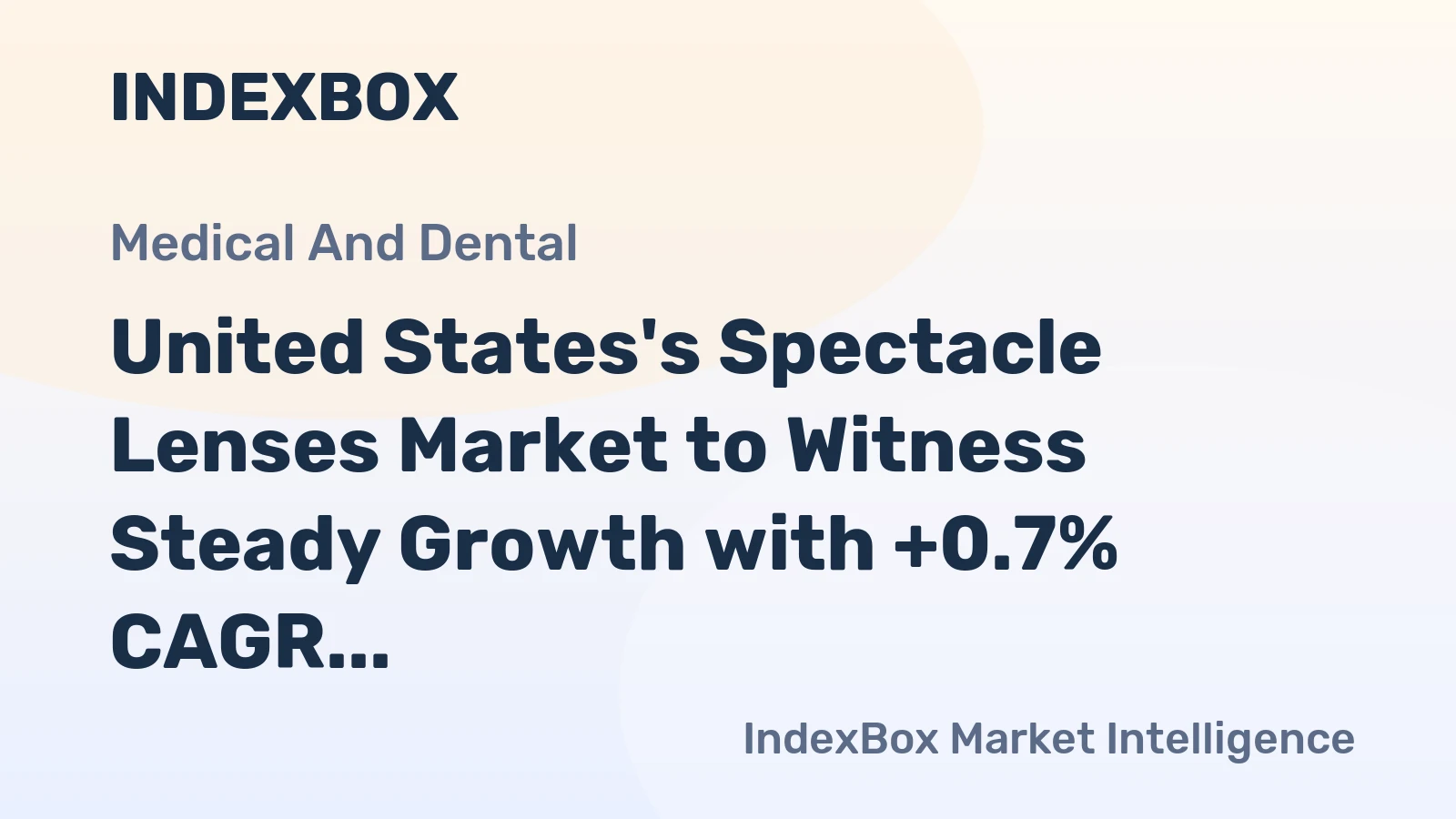 United States's Spectacle Lenses Market to Witness Steady Growth with +0.7% CAGR Through 2035