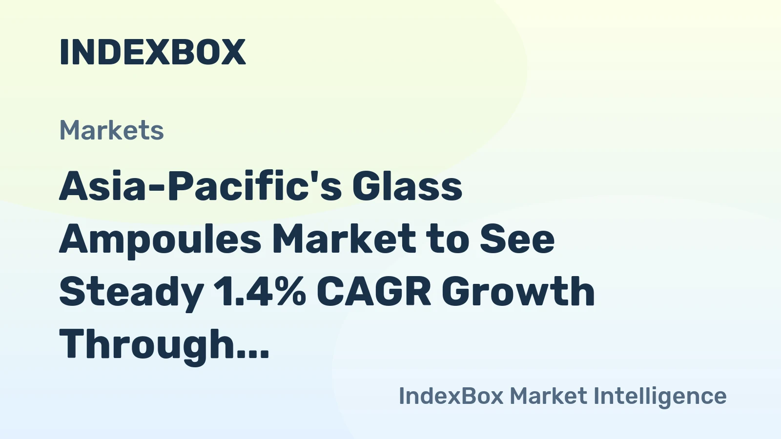 Asia-Pacific's Glass Ampoules Market to See Steady 1.4% CAGR Growth Through 2035