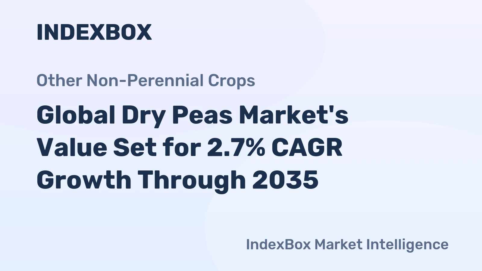 Global Dry Peas Market's Value Set for 2.7% CAGR Growth Through 2035