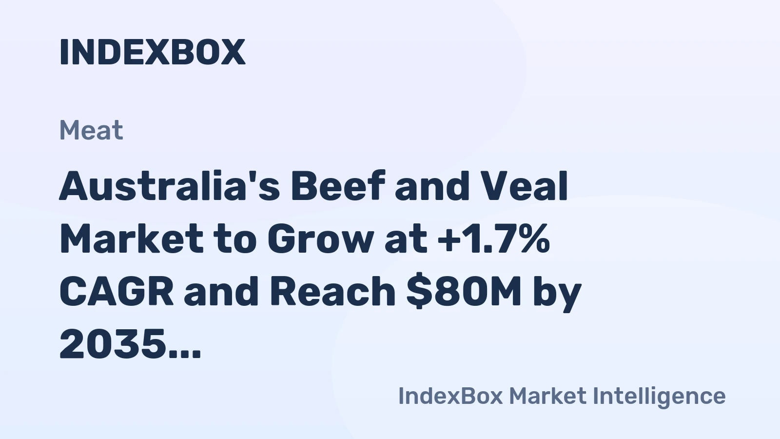 Australia's Beef and Veal Market to Grow at +1.7% CAGR and Reach $80M by 2035