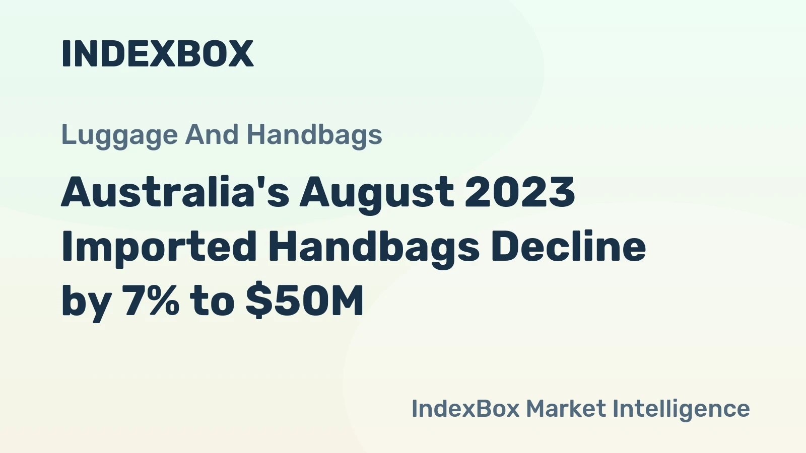 Australia's August 2023 Imported Handbags Decline by 7% to $50M