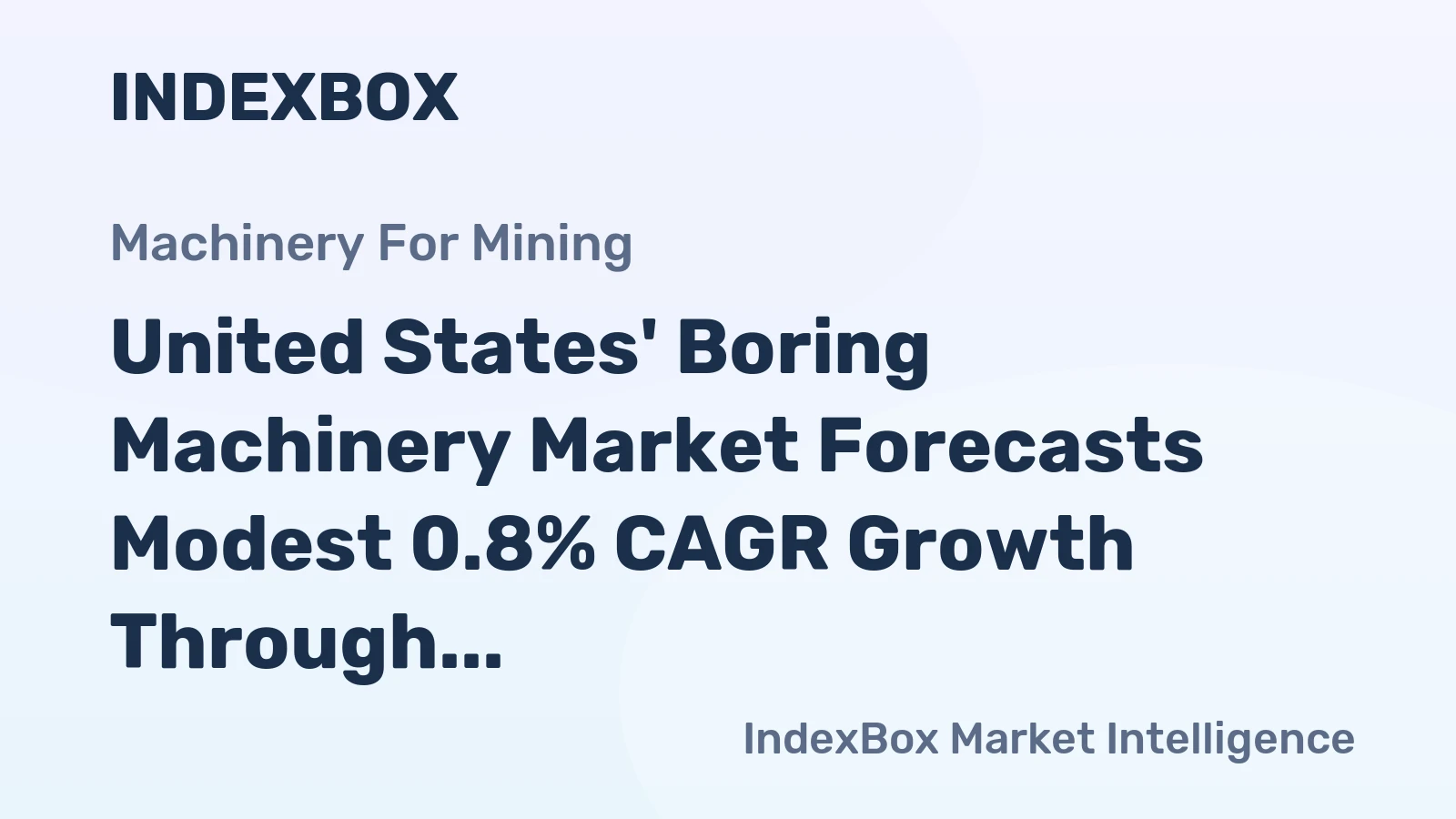 United States' Boring Machinery Market Forecasts Modest 0.8% CAGR Growth Through 2035
