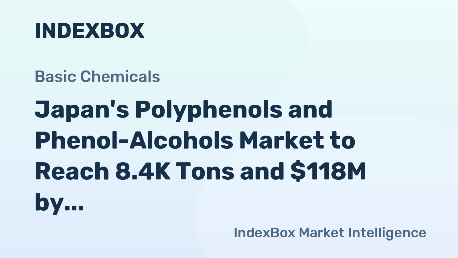 Japan's Polyphenols and Phenol-Alcohols Market to Reach 8.4K Tons and $118M by 2035