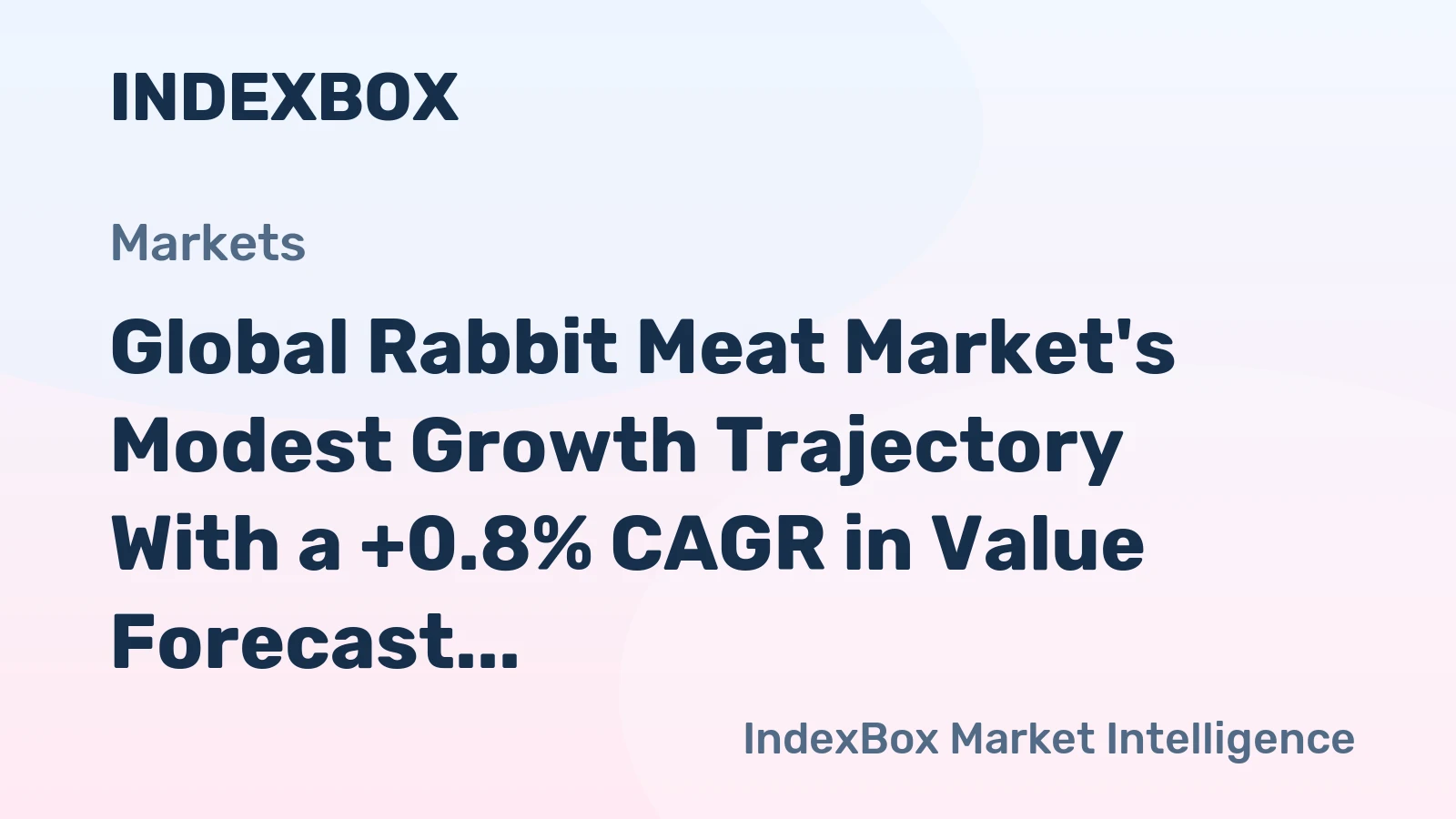 Global Rabbit Meat Market's Modest Growth Trajectory With a +0.8% CAGR in Value Forecast to 2035