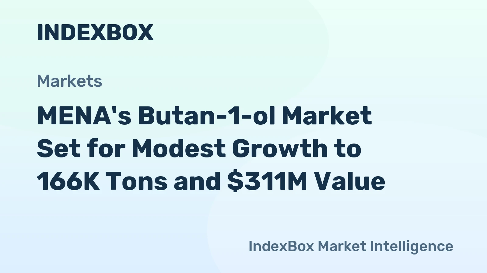 MENA's Butan-1-ol Market Set for Modest Growth to 166K Tons and $311M Value
