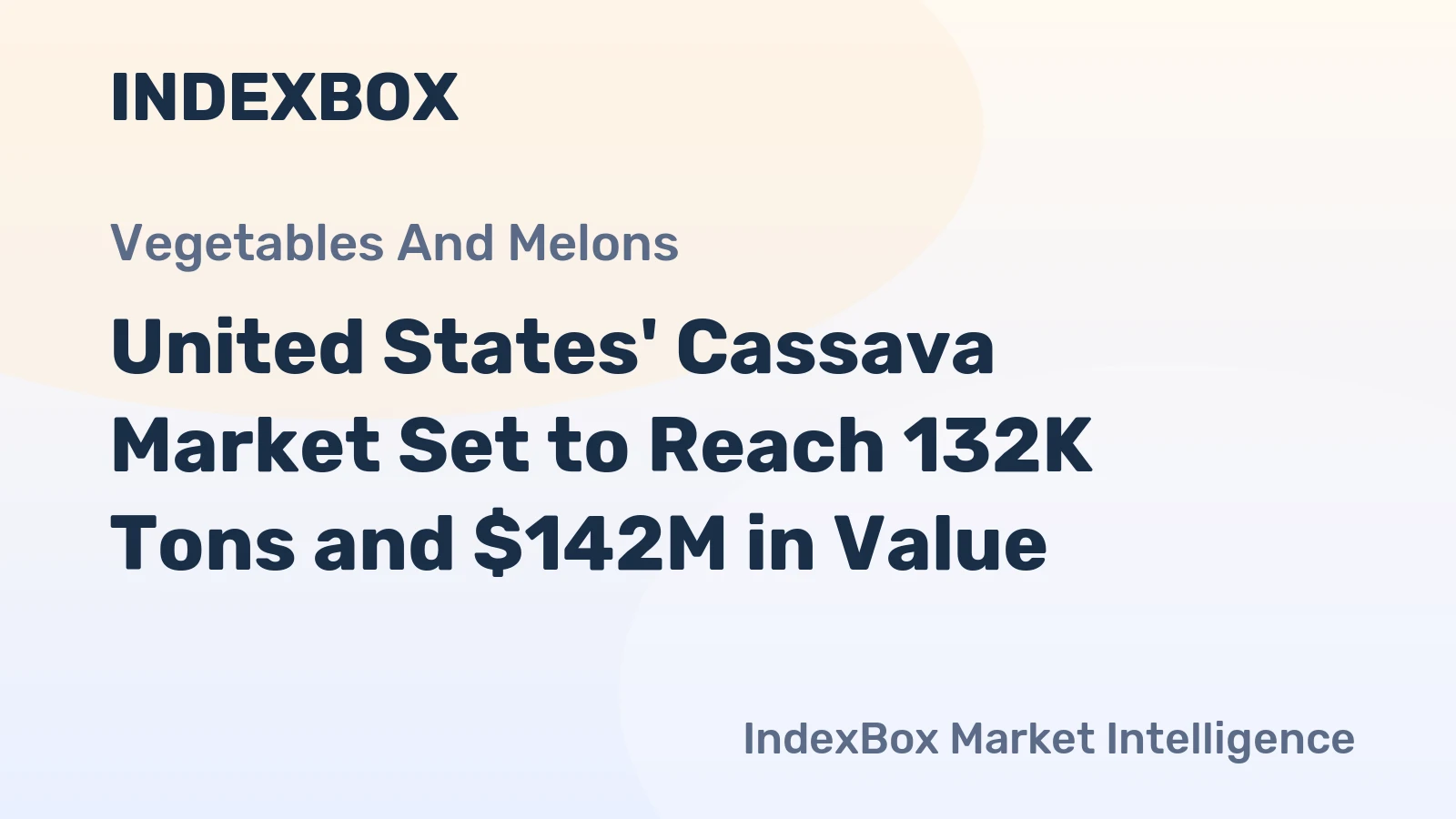 United States' Cassava Market Set to Reach 132K Tons and $142M in Value