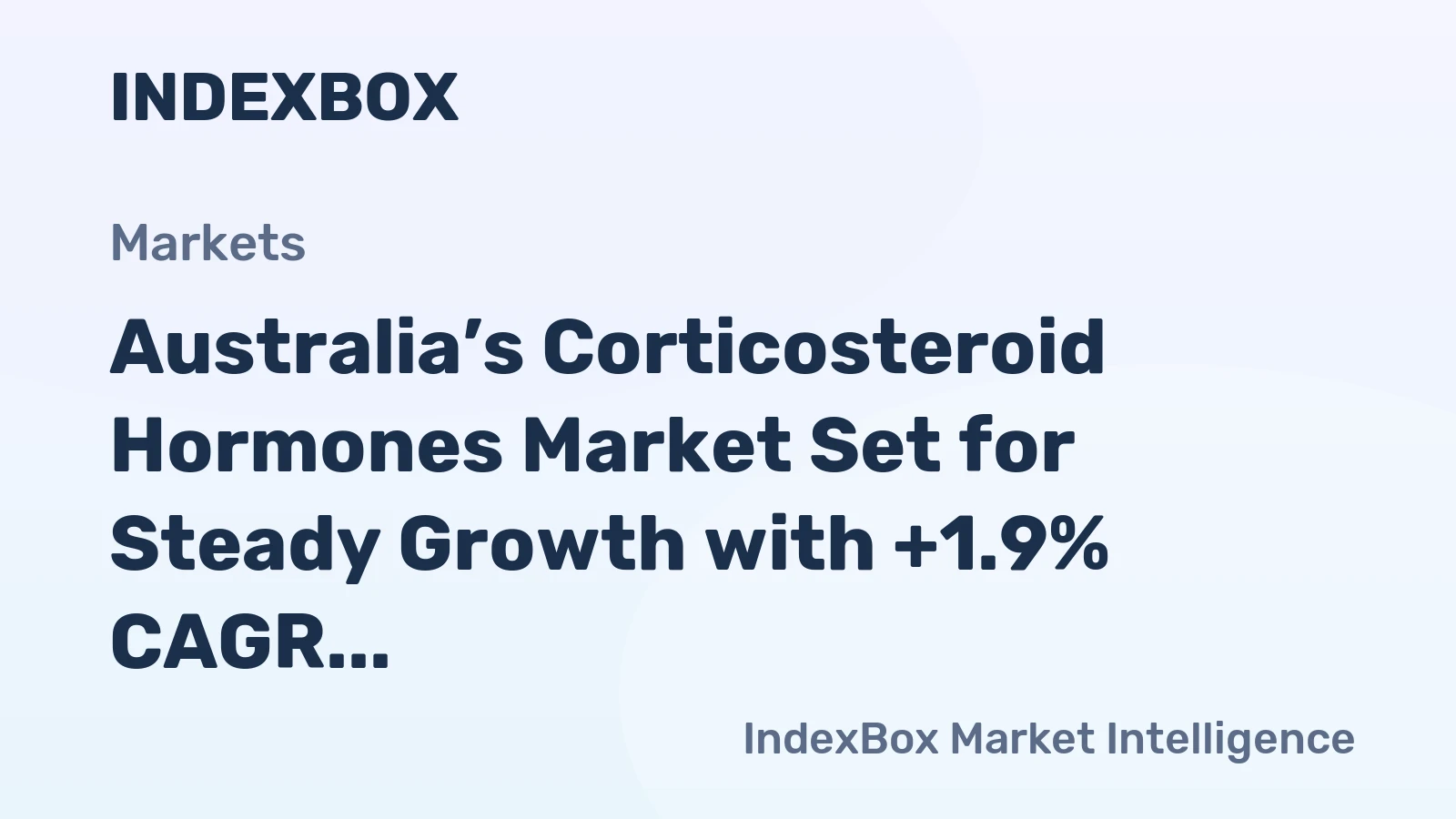 Australia’s Corticosteroid Hormones Market Set for Steady Growth with +1.9% CAGR in Value Through 2035