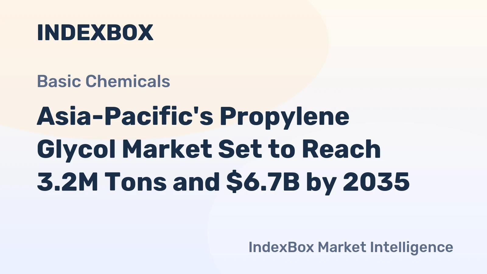 Asia-Pacific's Propylene Glycol Market Set to Reach 3.2M Tons and $6.7B by 2035