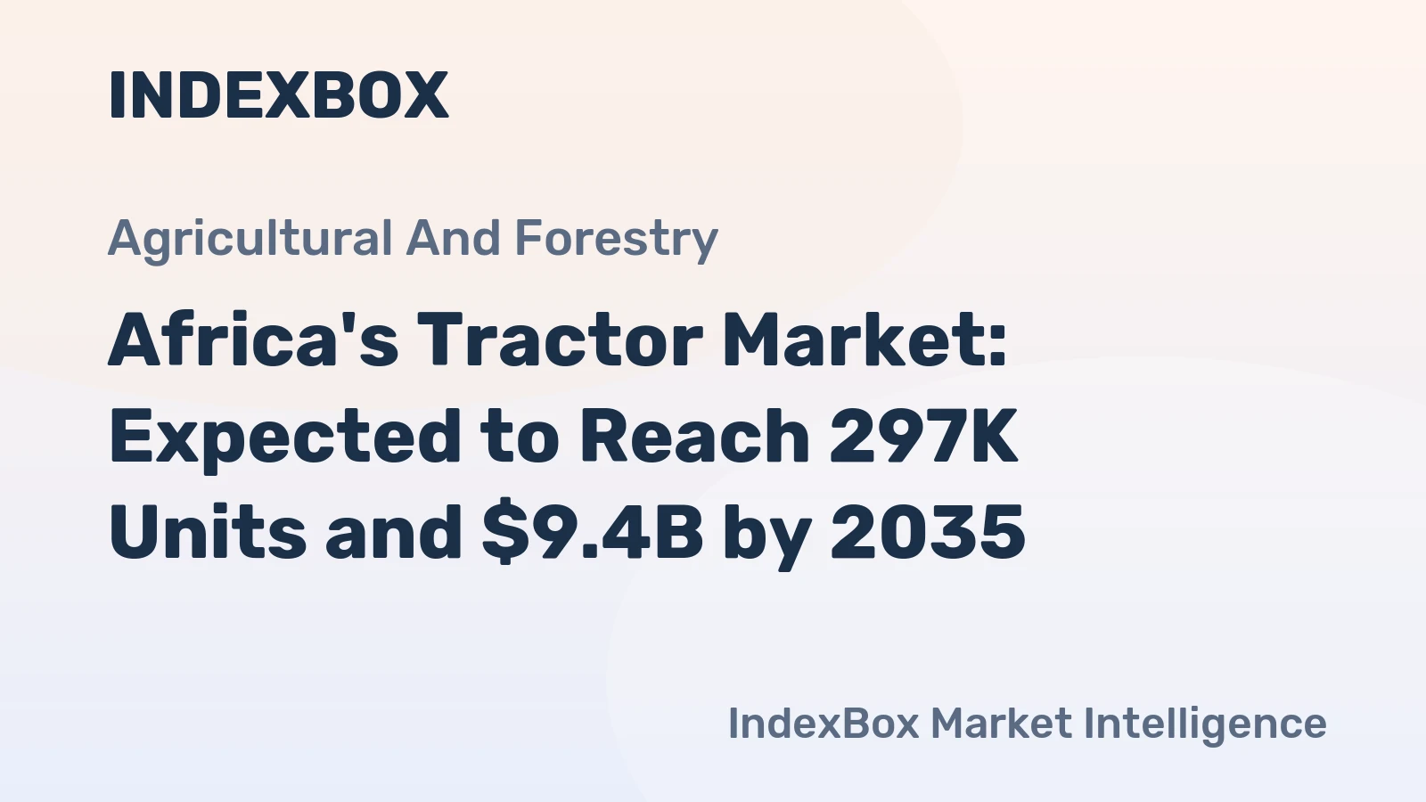 Africa's Tractor Market: Expected to Reach 297K Units and $9.4B by 2035