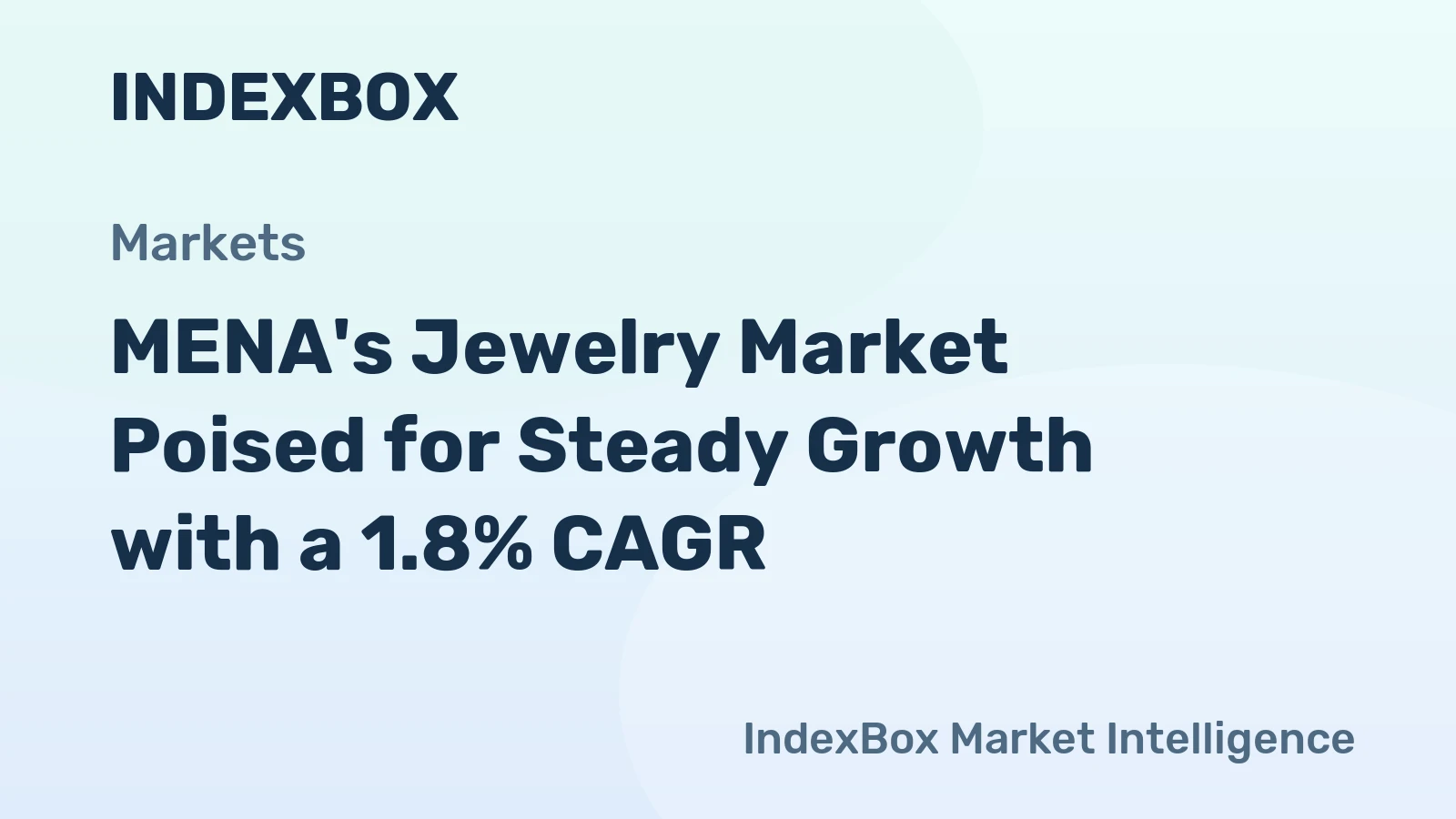 MENA's Jewelry Market Poised for Steady Growth with a 1.8% CAGR