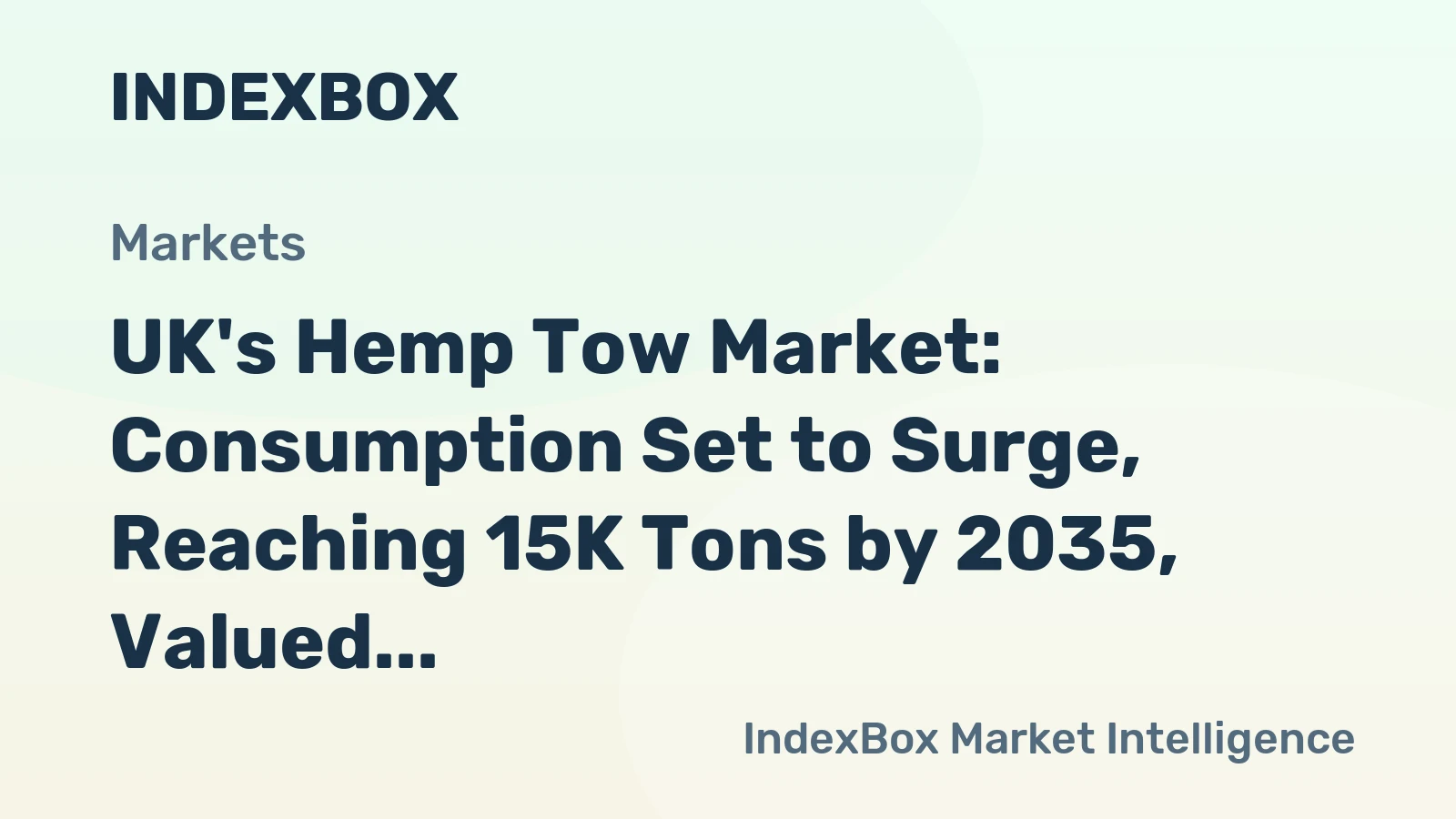 UK's Hemp Tow Market: Consumption Set to Surge, Reaching 15K Tons by 2035, Valued at $39M